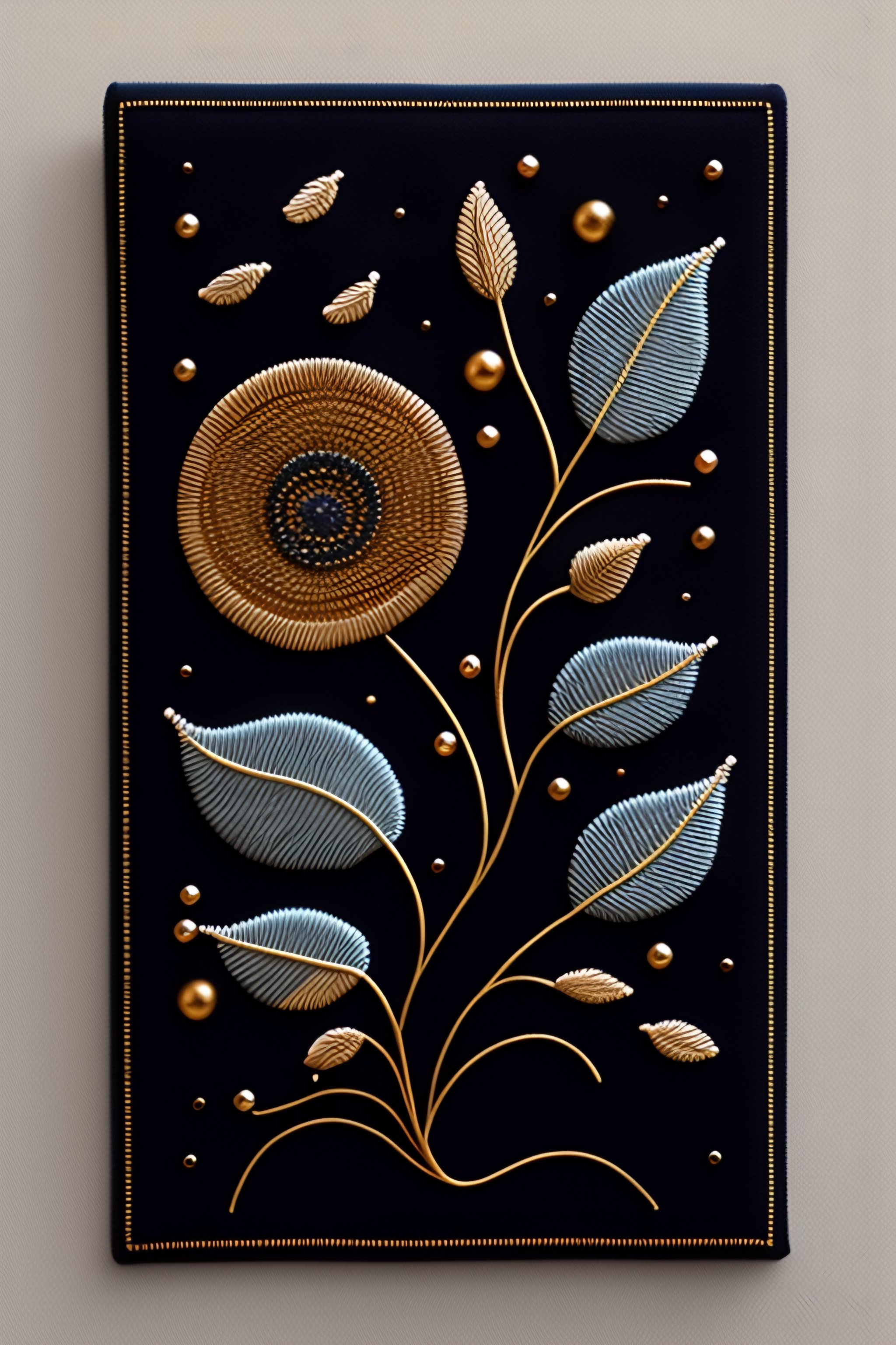 Lexica - Black thread embroidery