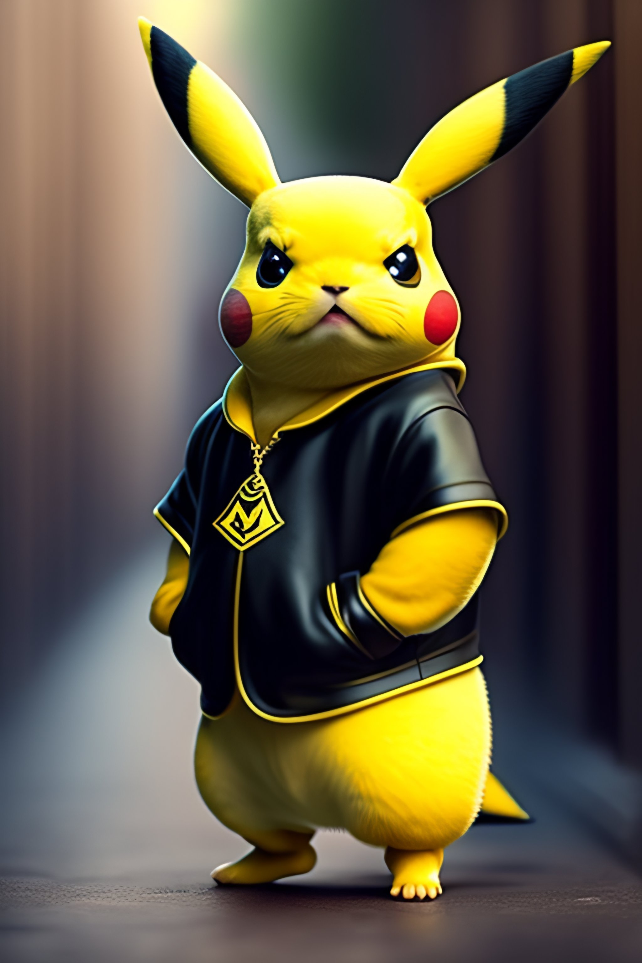 Lexica - Pikachu dressed as a french bad boy