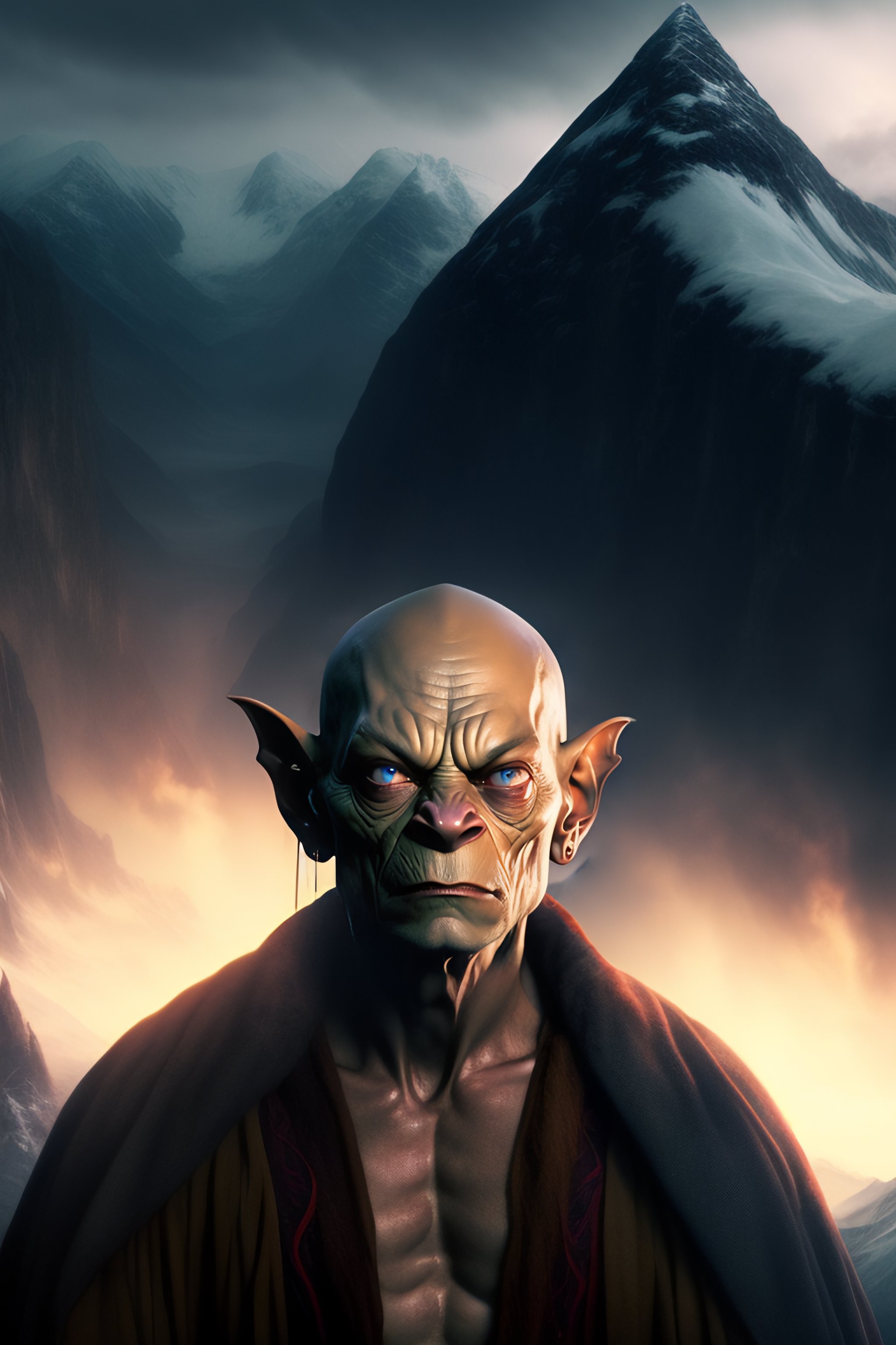 Lexica - Gollum in lord of the rings, in 80s style dark mythical ...