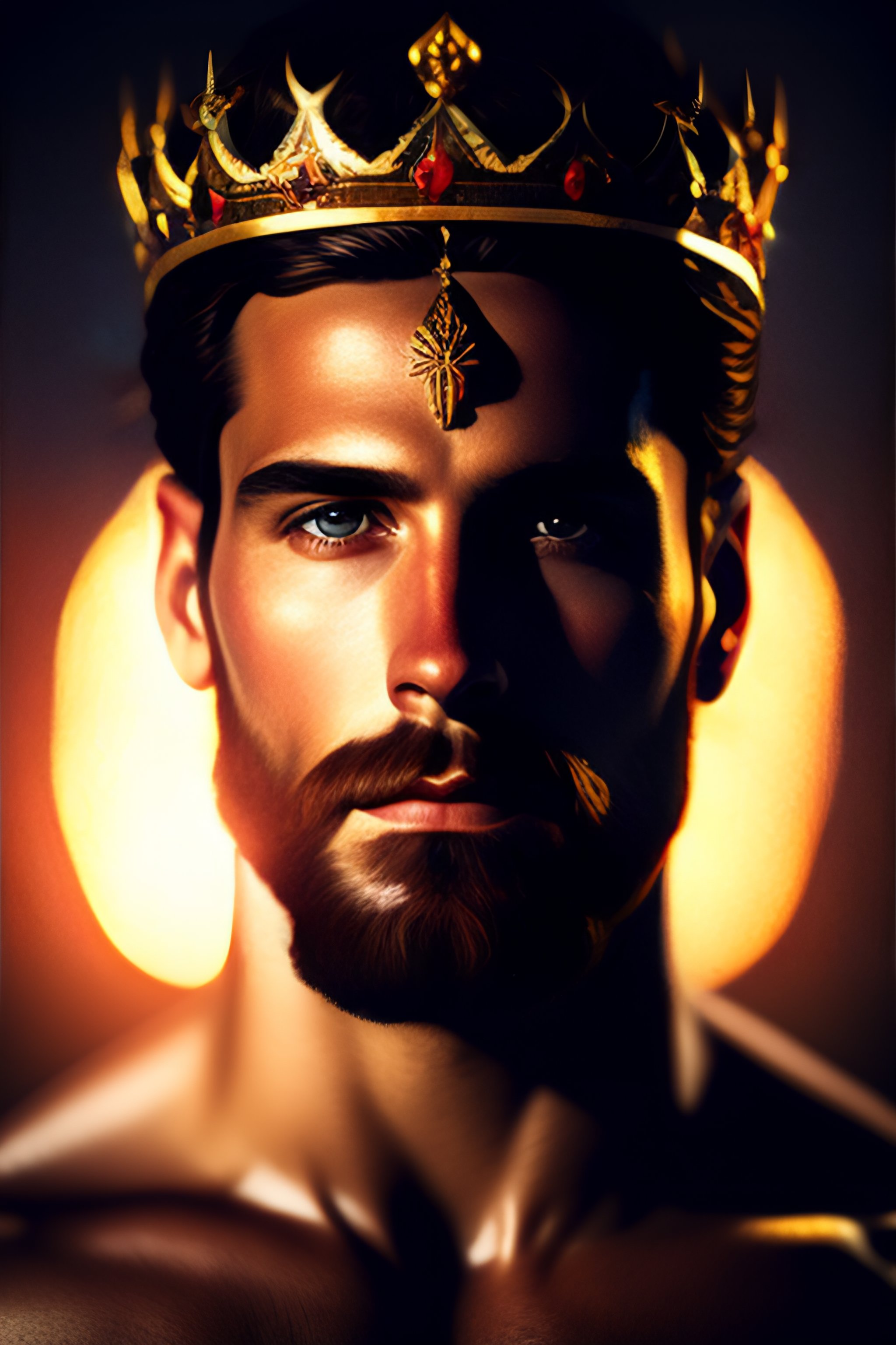 Lexica - Jesus, king, crown of thorns, realistic photography, shining ...