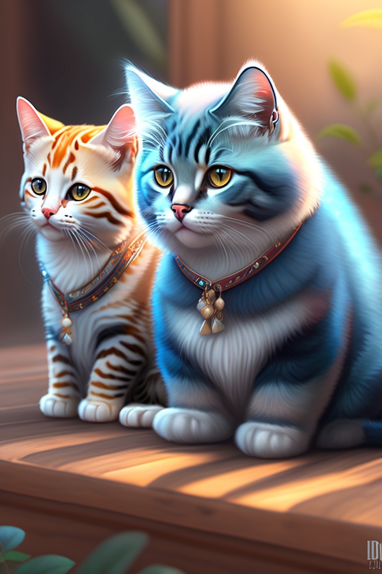 Lexica - Complex 3d render ultra detailed Woodstock Cats with their ...