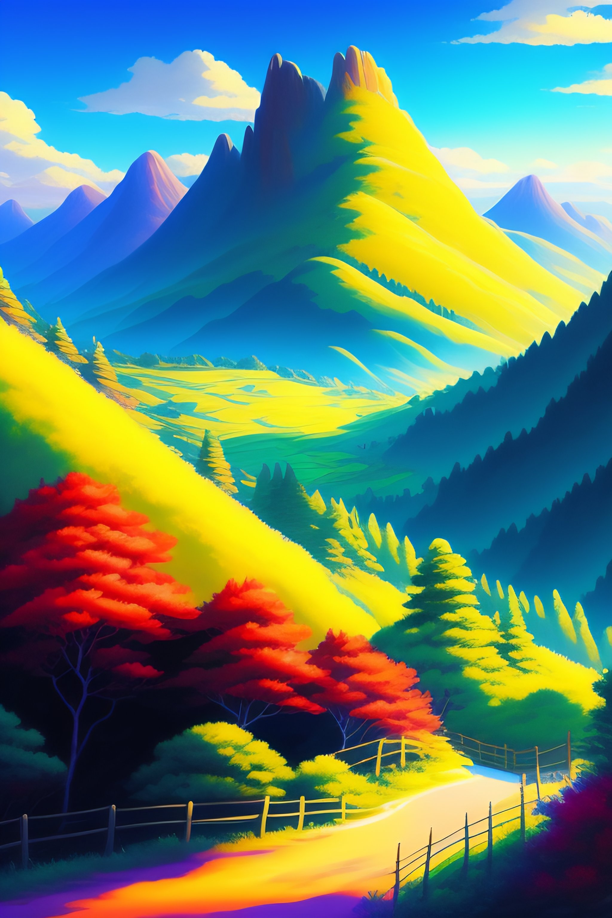 Lexica - Stunning landscape oil painting from Studio Ghibli film, by ...