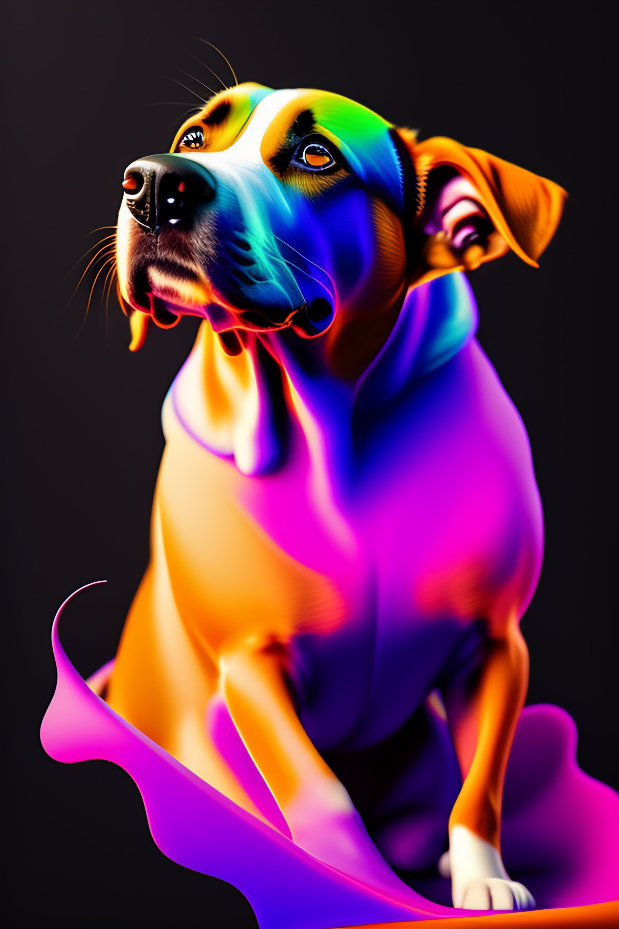 Lexica - Dog, painting, expressionism, amazing composition, vaporwave ...