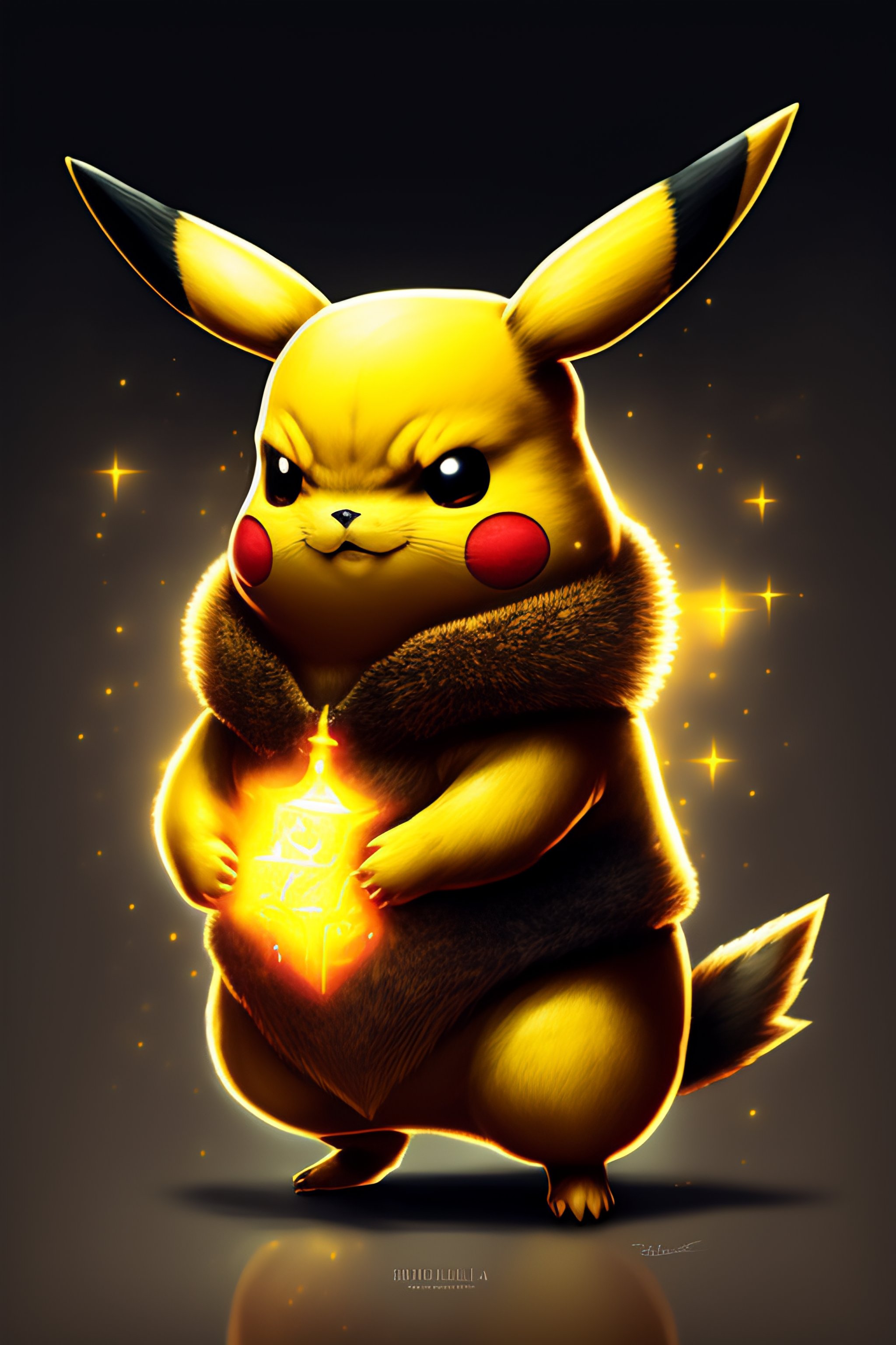 Lexica - Pikachu as a dark souls boss, digital painting art, dark ...