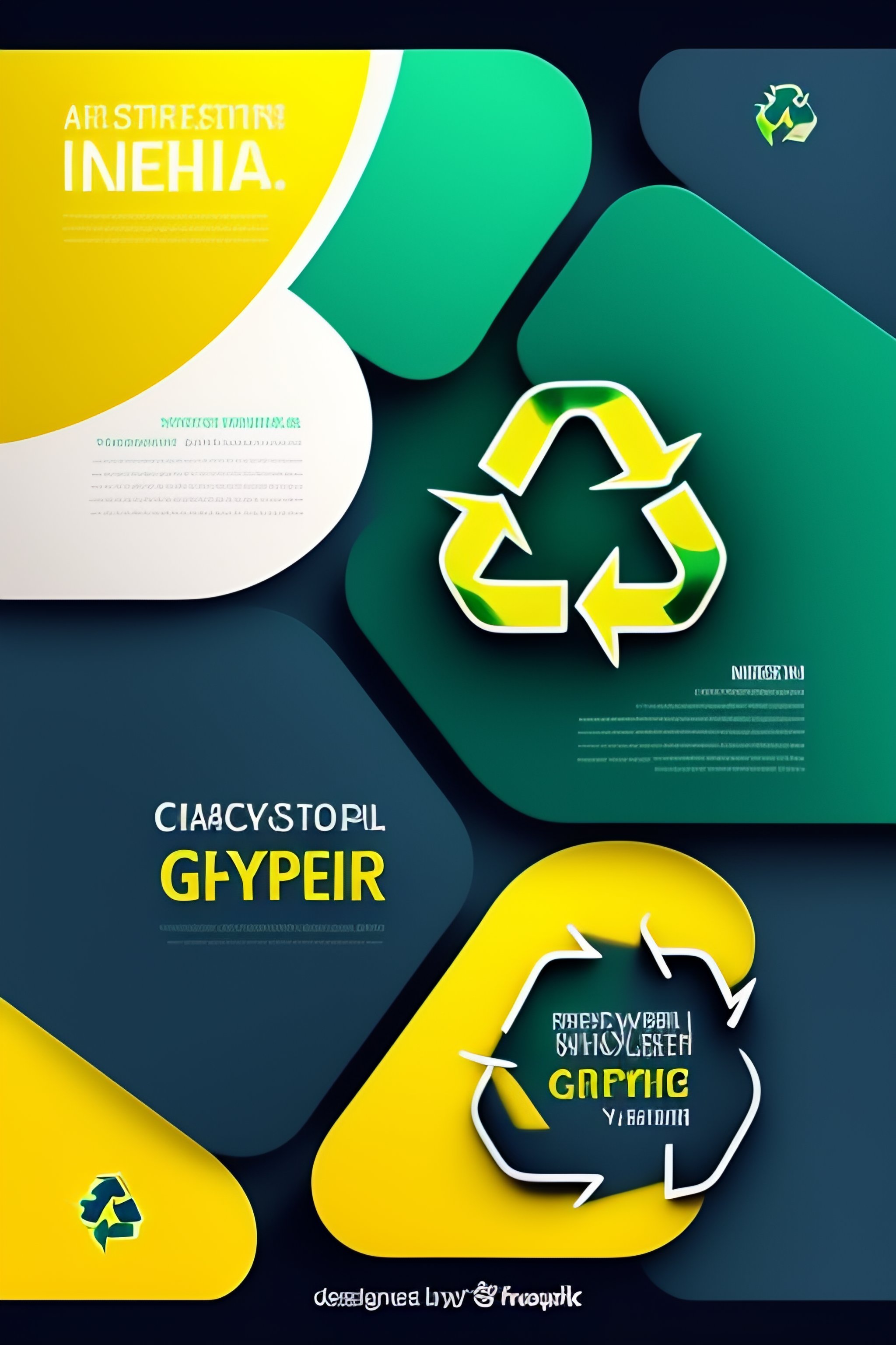 Lexica - Recycling garbage landing page template, Awareness poster ...