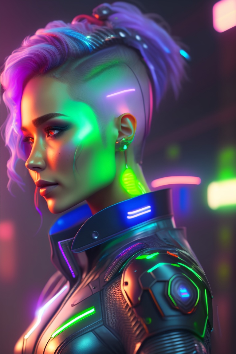 Lexica - Jennifer Lawrence as scifi character with black cyberpunk ...