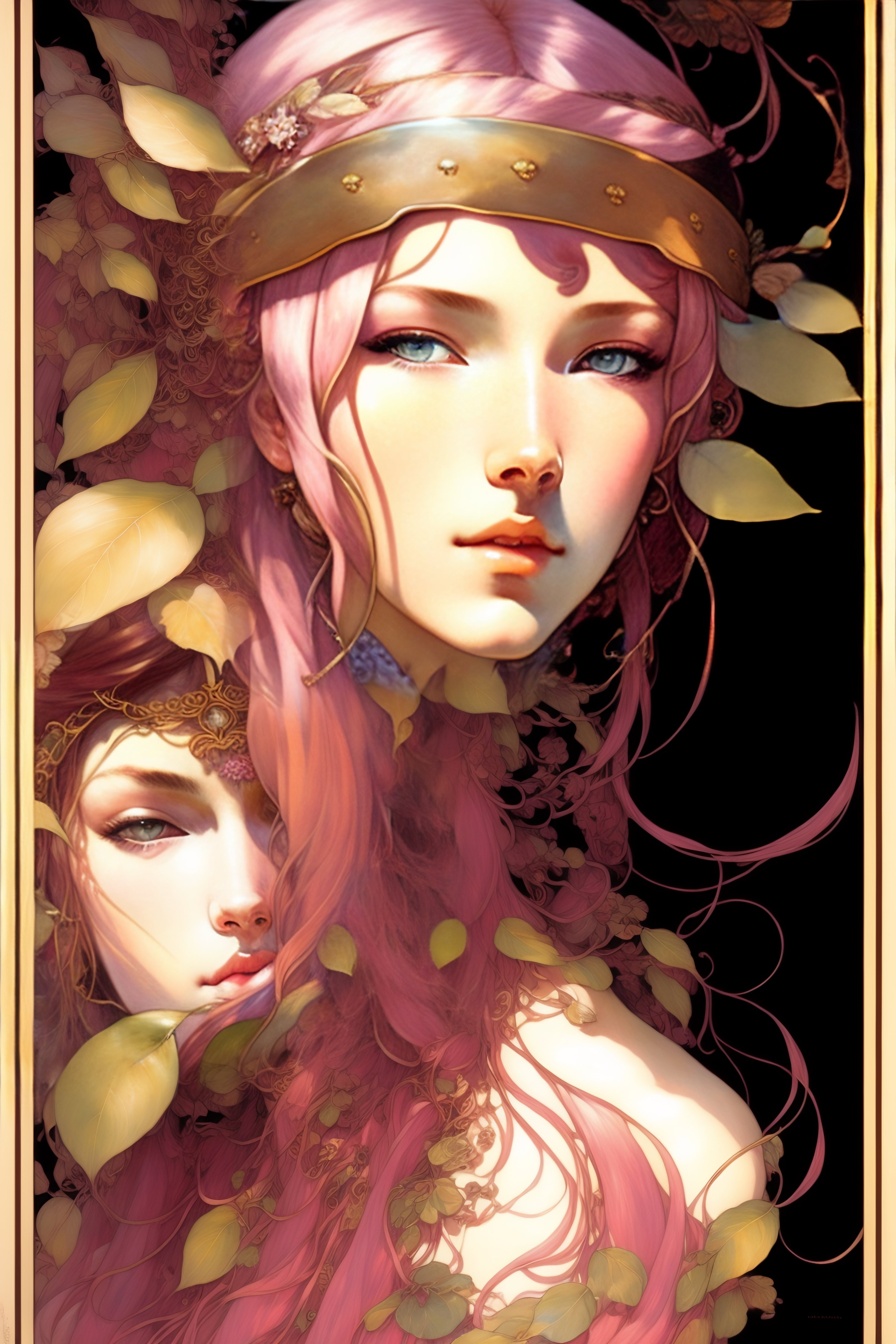 Lexica - Realistic detailed portrait of a very beautiful pink haired ...