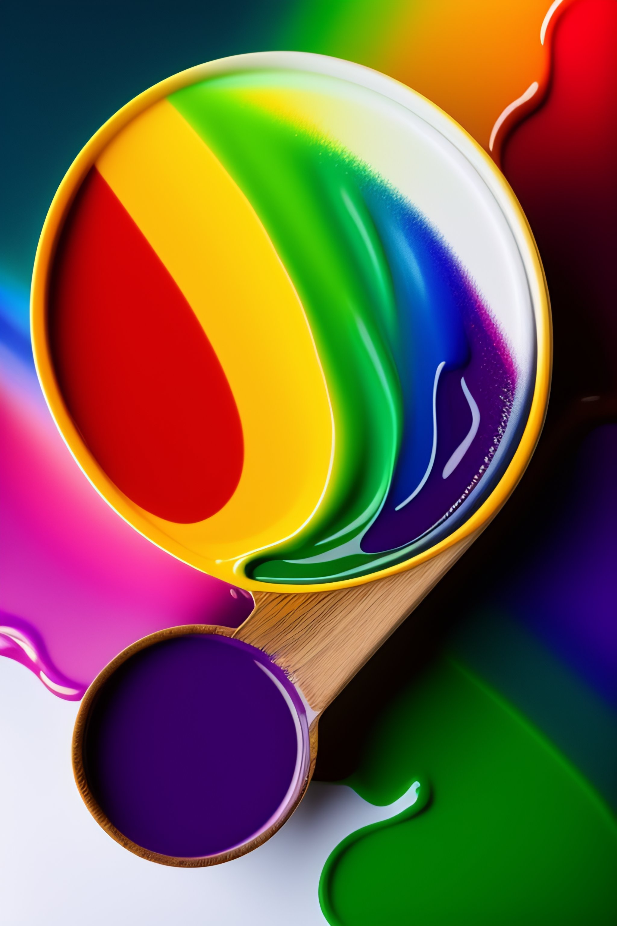 Lexica - A large trait of paint with the lgbt colors made by a large brush