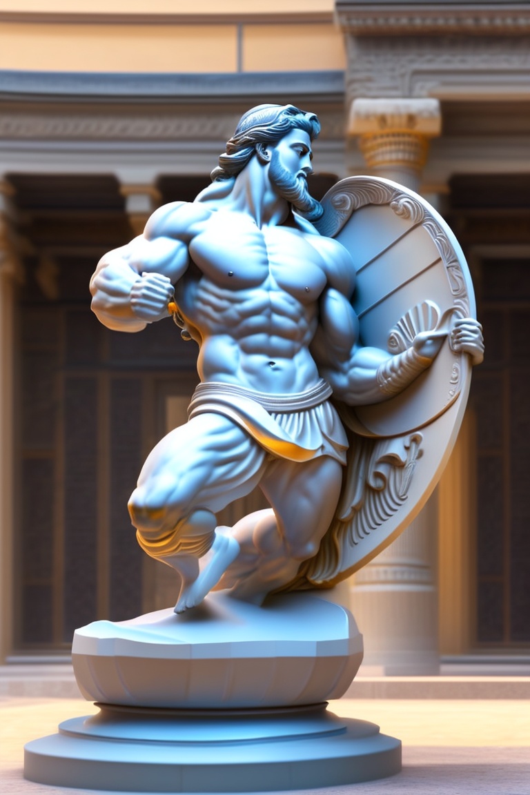 Lexica - Muscular and aesthetic greek statue, fighting in war, war ...