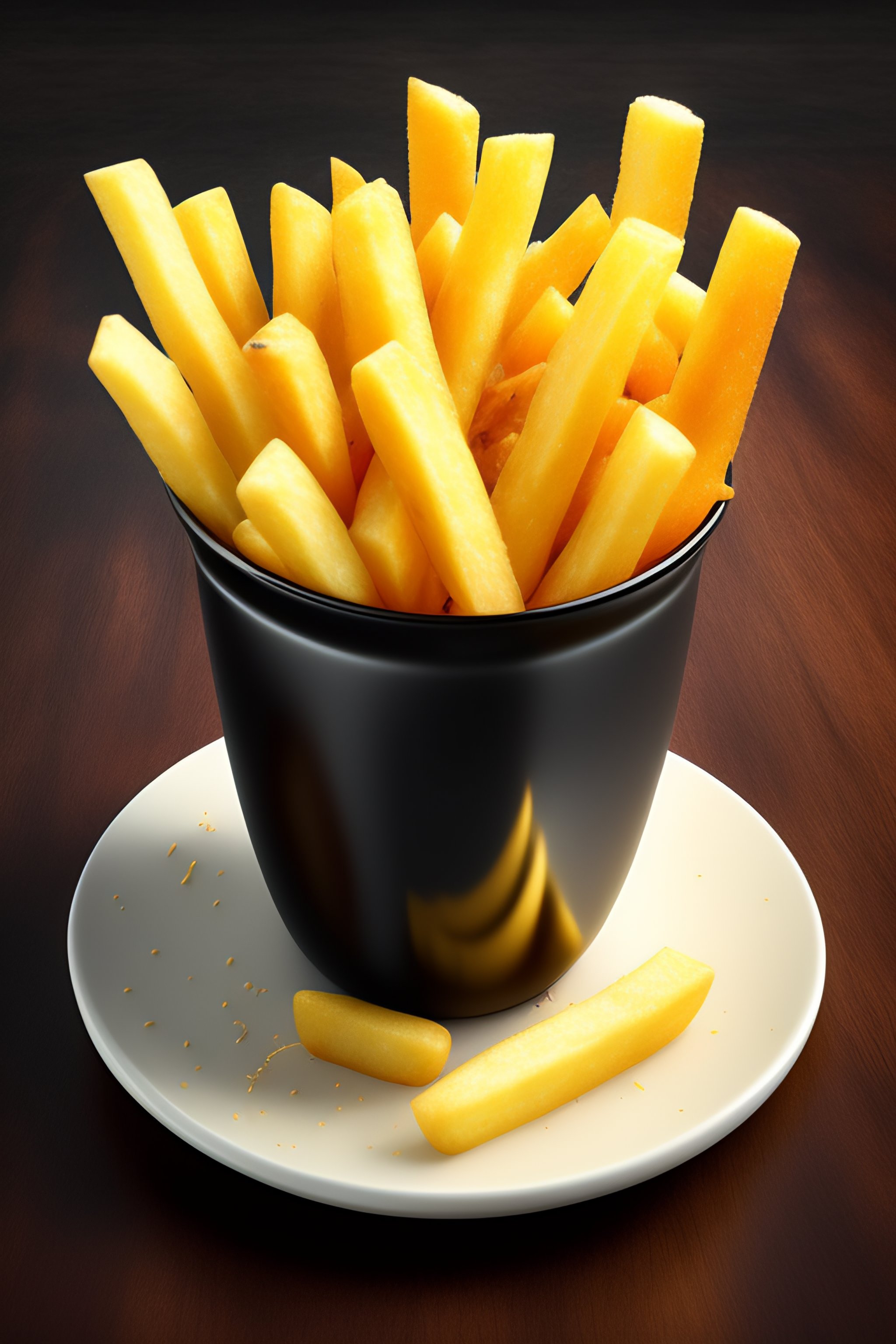Lexica - French fries with parmesan and truffles hyper realistic photo