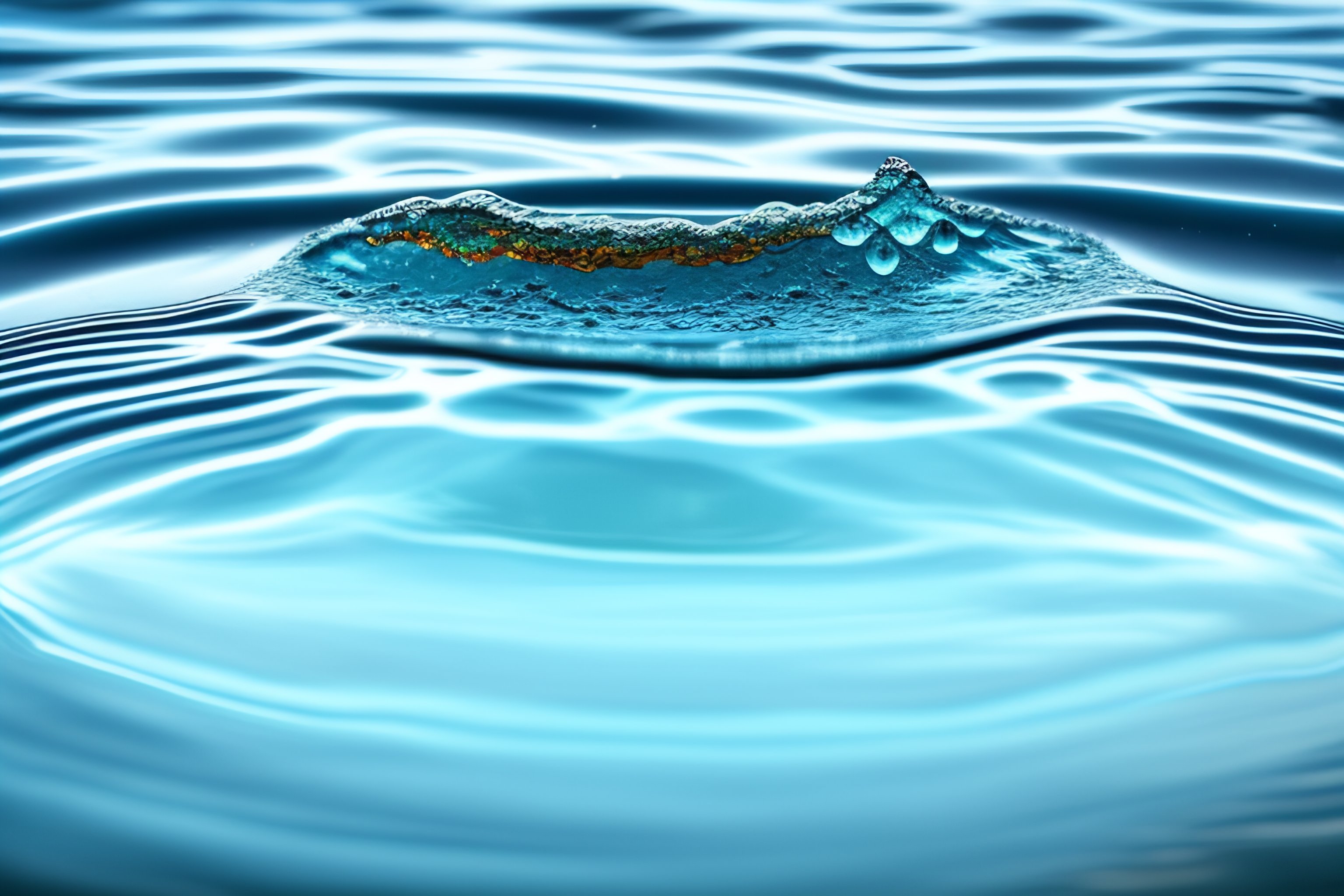 Lexica - Breaking the surface tension of water, photograph