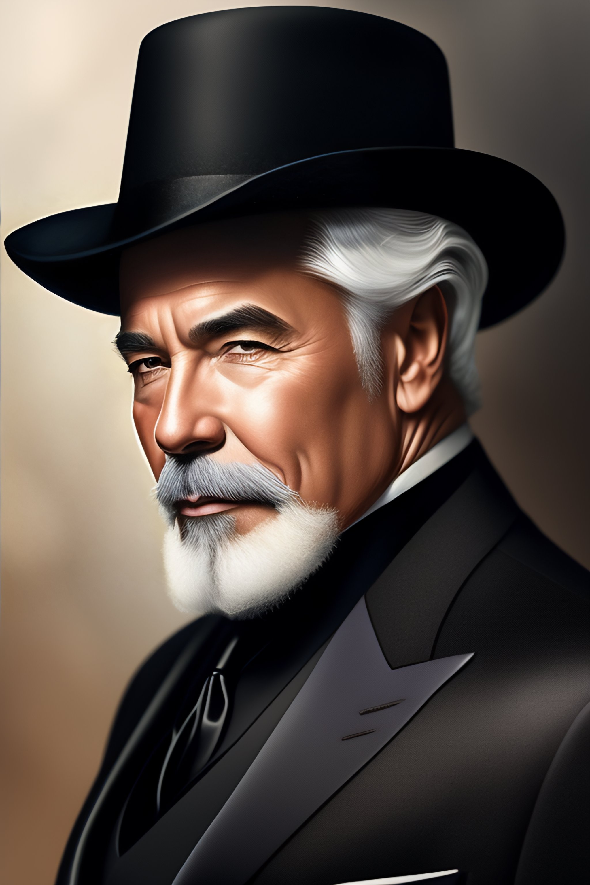 Lexica - 65 years old man from american 1890s, white hair and goatee ...
