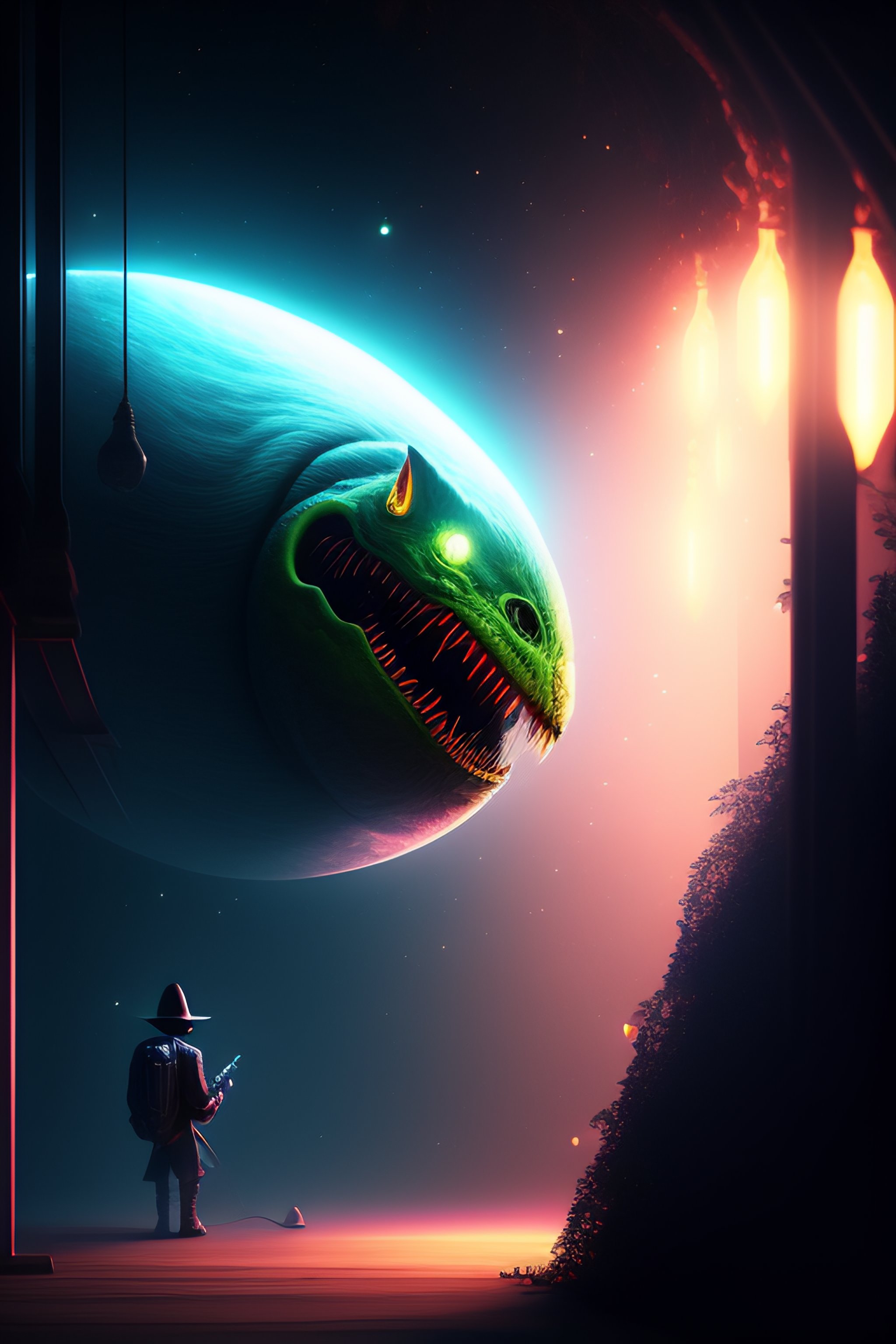 Lexica - Monster inside a liminal space of nightmares, dynamic lighting ...