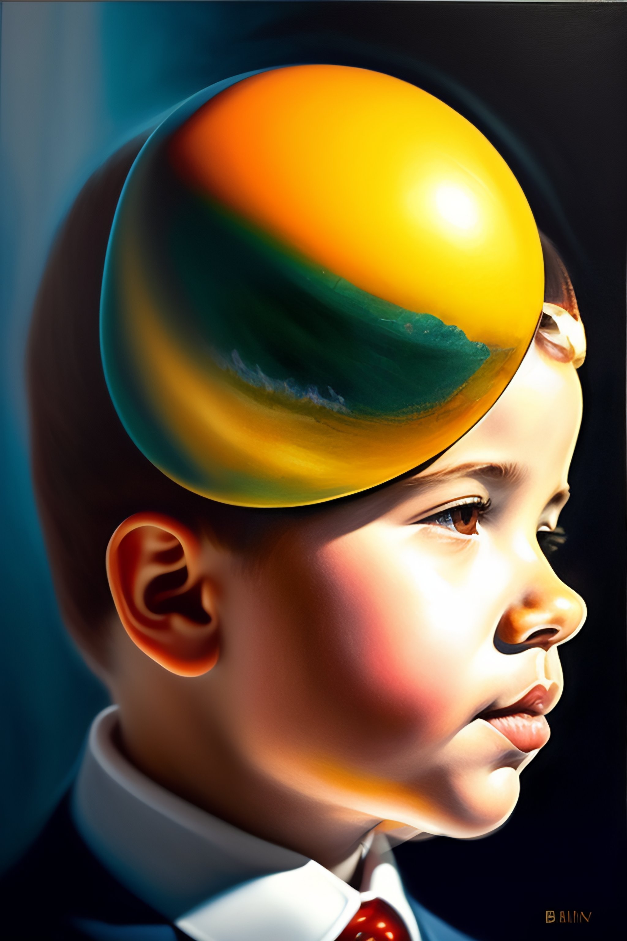 Lexica - Realistic painting of a benny the ball