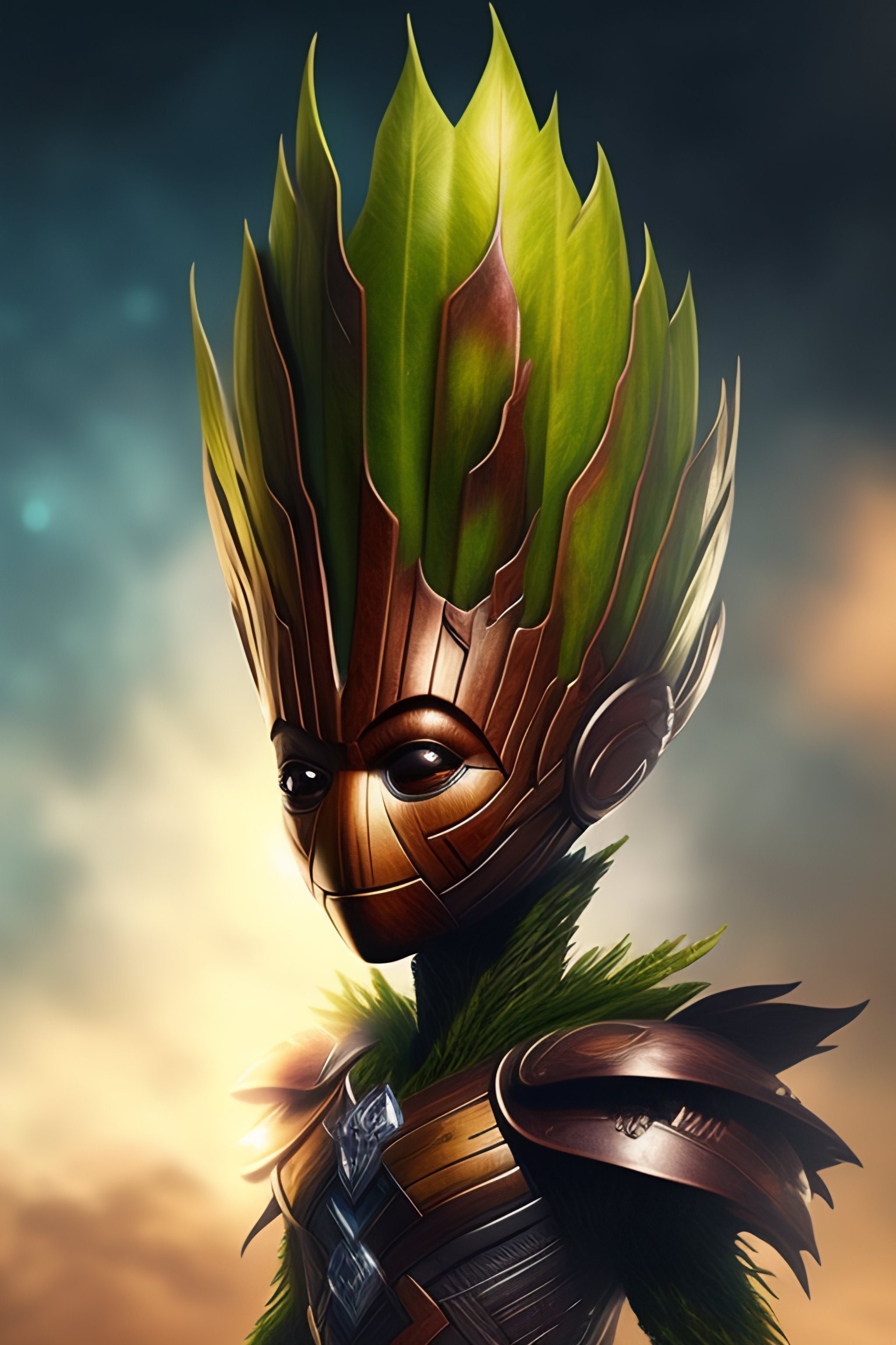 Lexica - Groot mixed with mjolnir