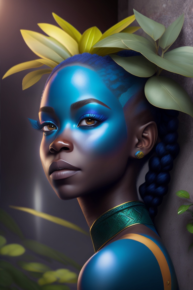 Lexica - A hyper realistic digital artwork of blue Na'vi from the movie ...