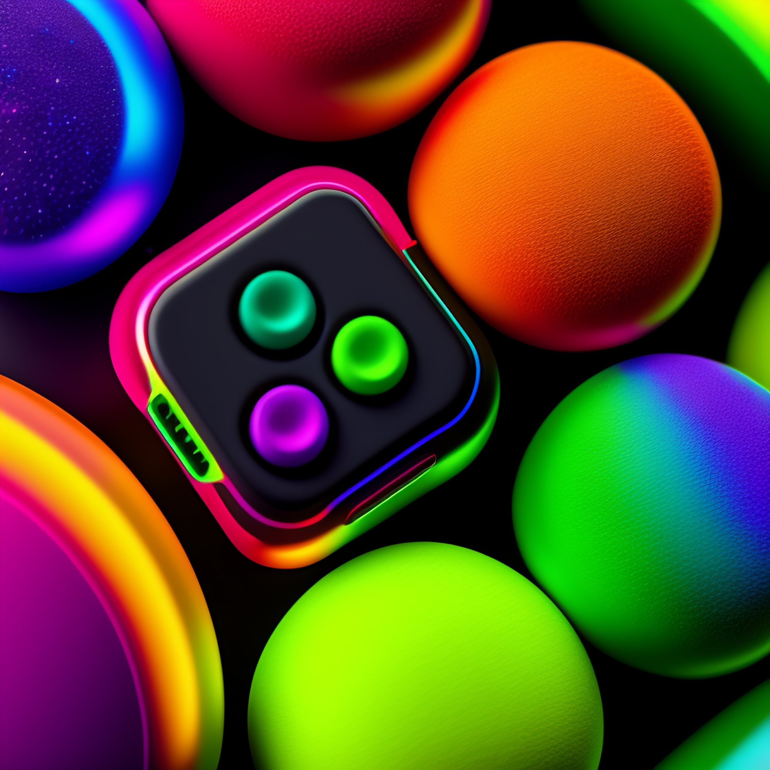 Lexica - 3d render of a xbox Controller in neon colors 8k and rainbow ...