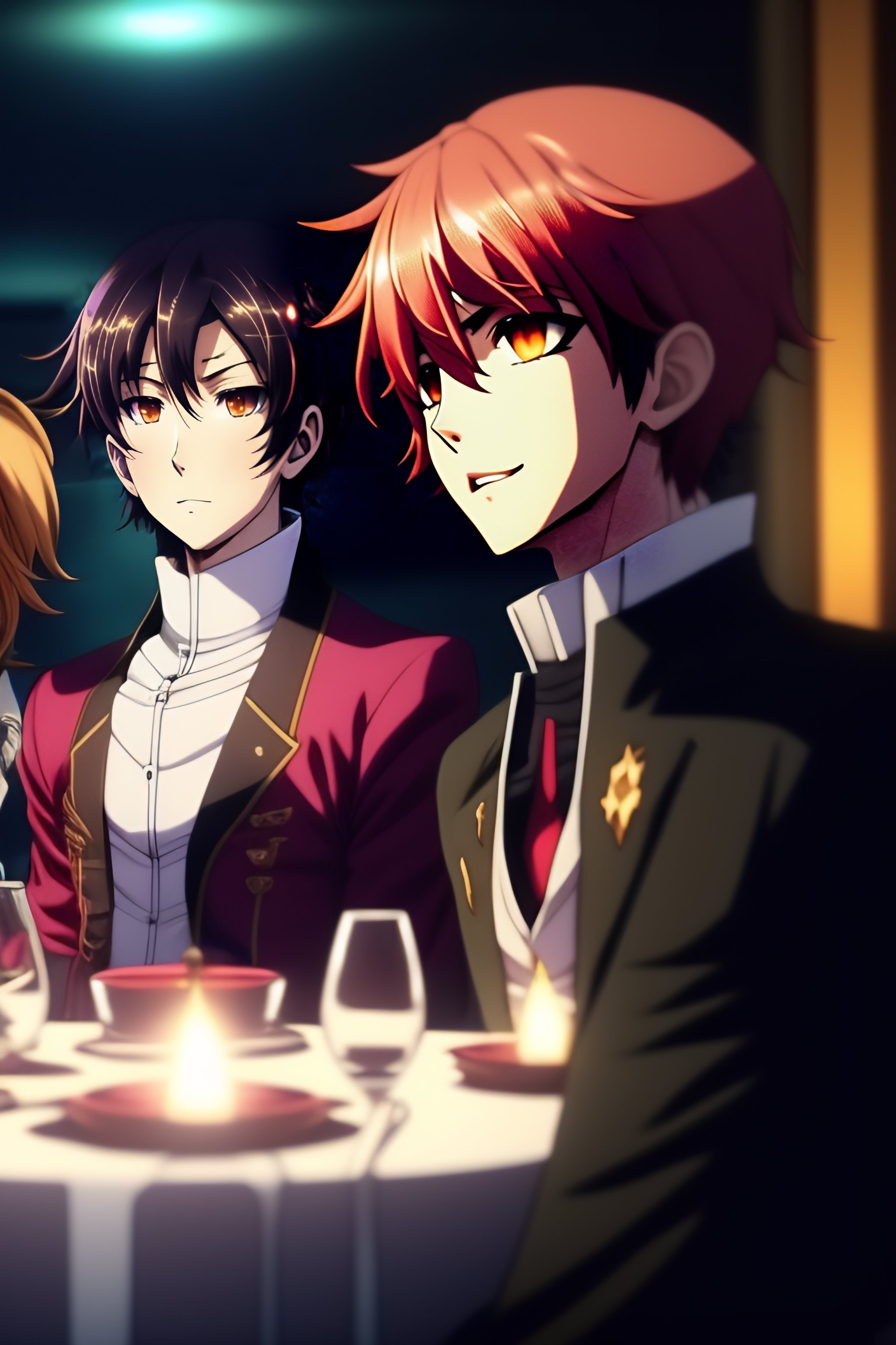 Lexica - Kira , lelouch , yagami light in the same table having dinner ...