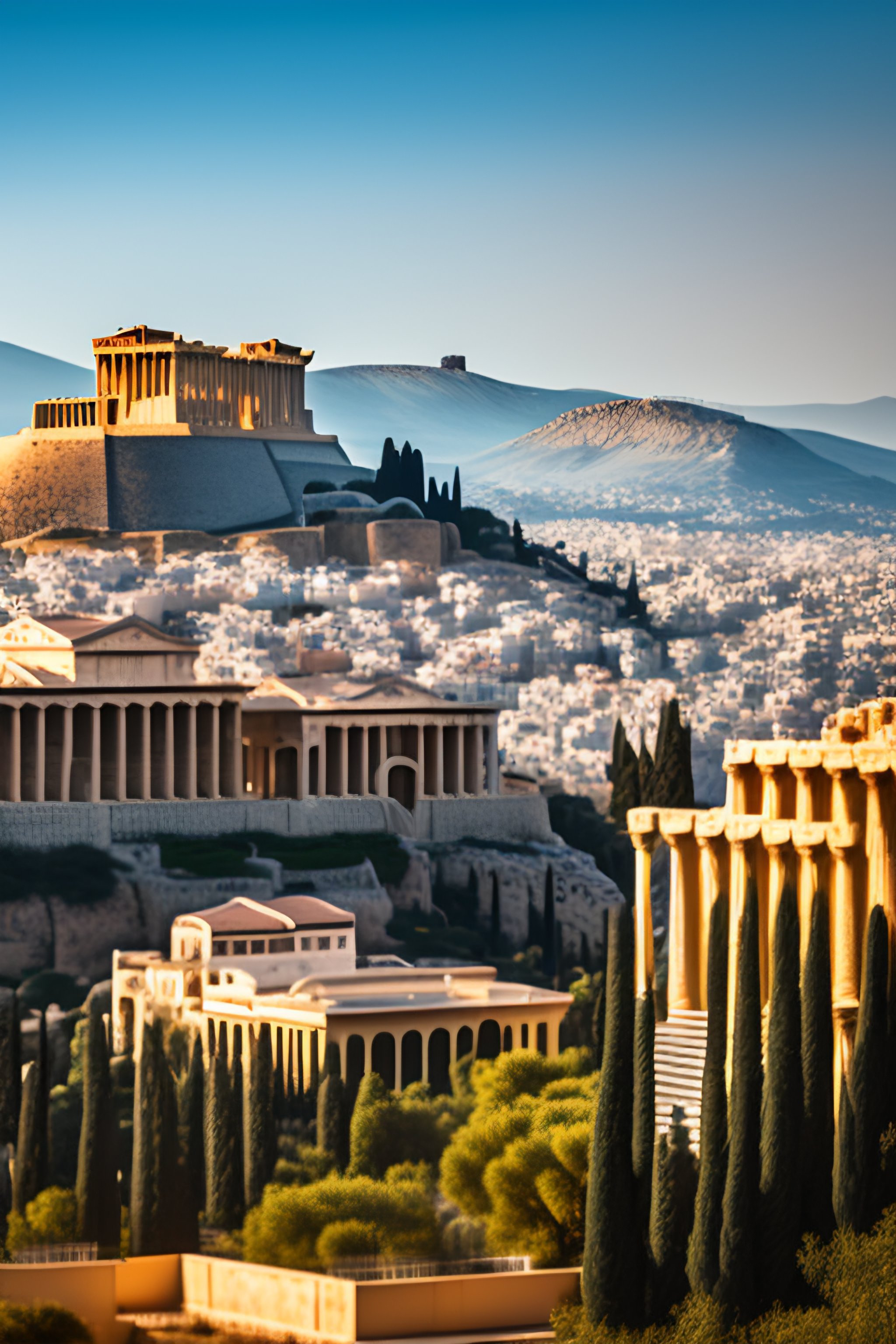 Lexica - Image of the ancient city of Athens, with the Academy visible ...