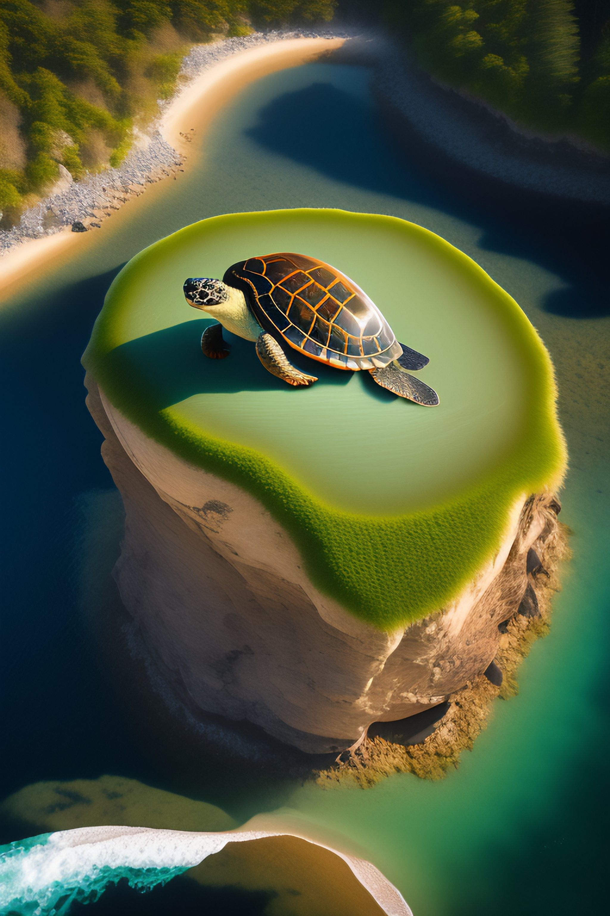 Lexica - Turtle carrying island on its' back