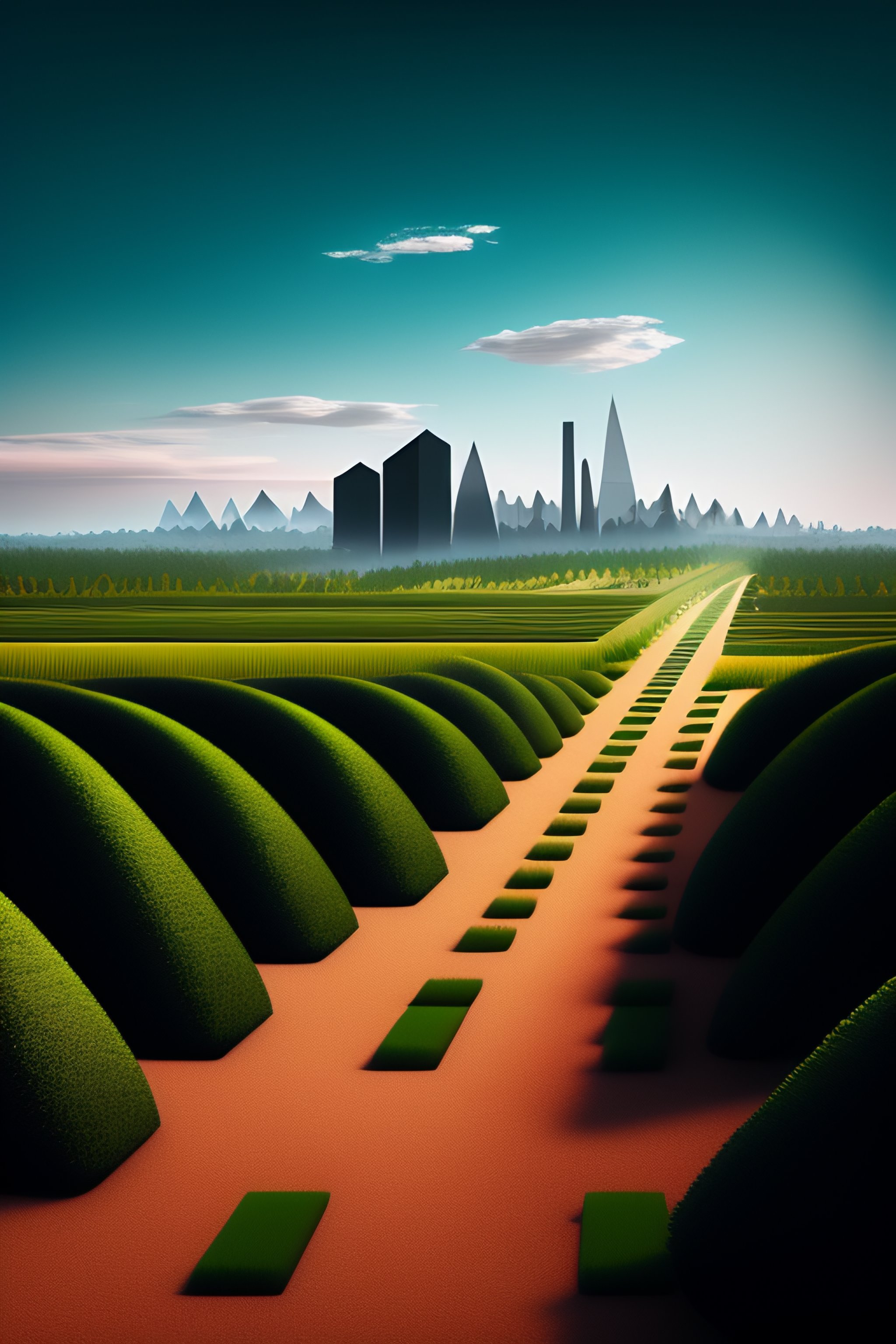 Lexica - Land scape with razor sharp black vector arrows judging out of ...