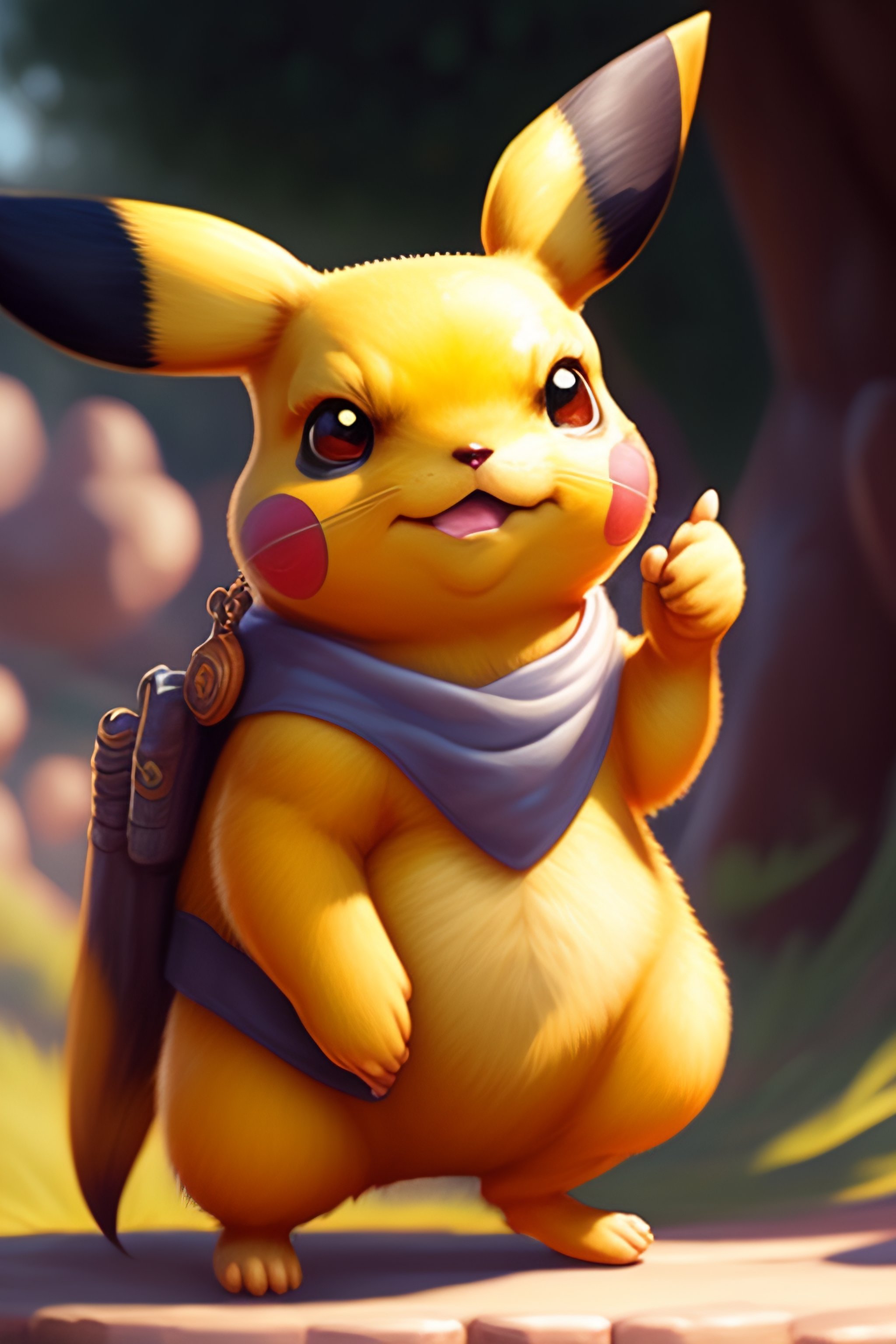 Lexica - A detailed portrait of pikachu giving thumbs up illustrator ...