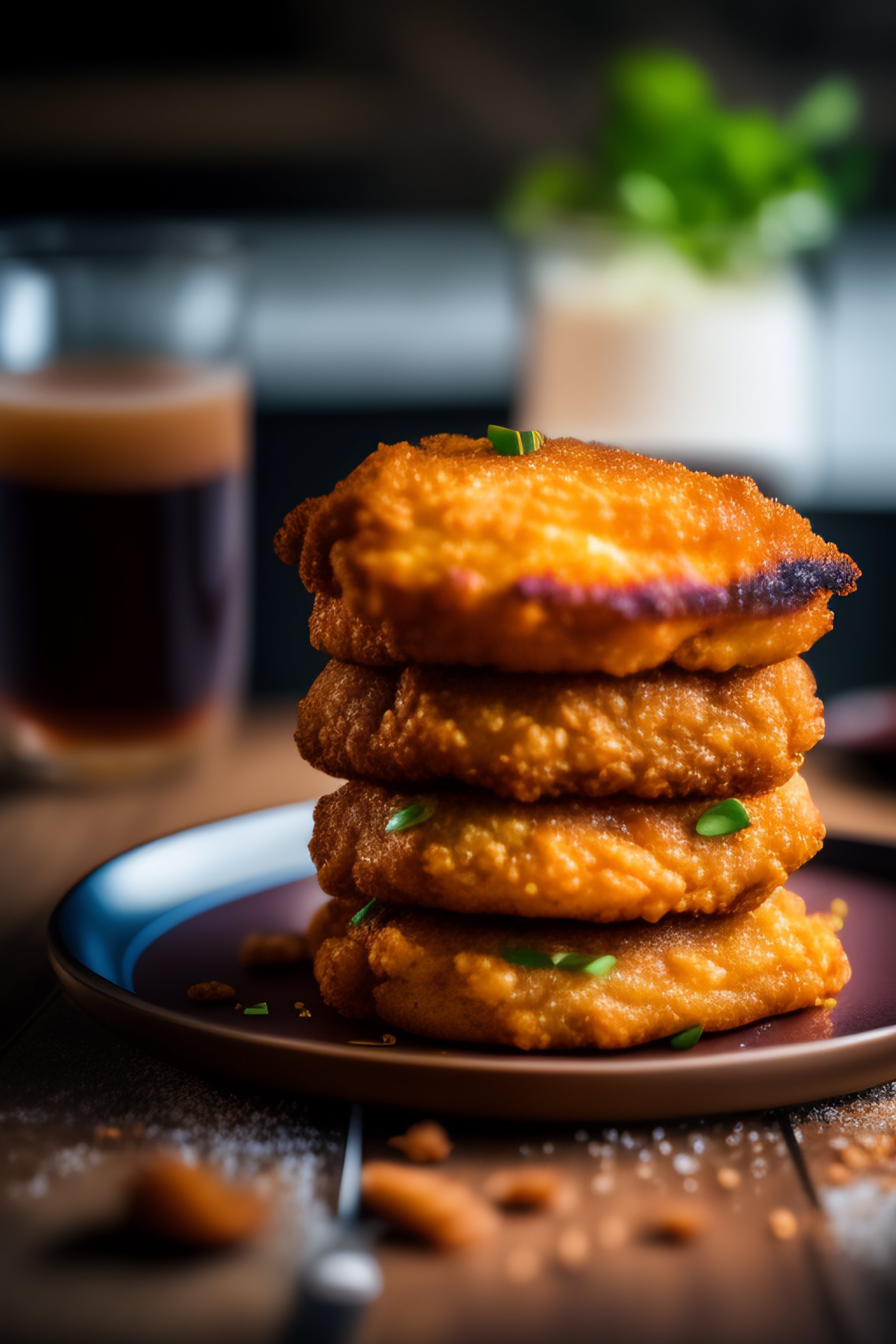 Lexica - A photo of a very tall stack of fried chicken, xf iq 4, 1 5 0 ...