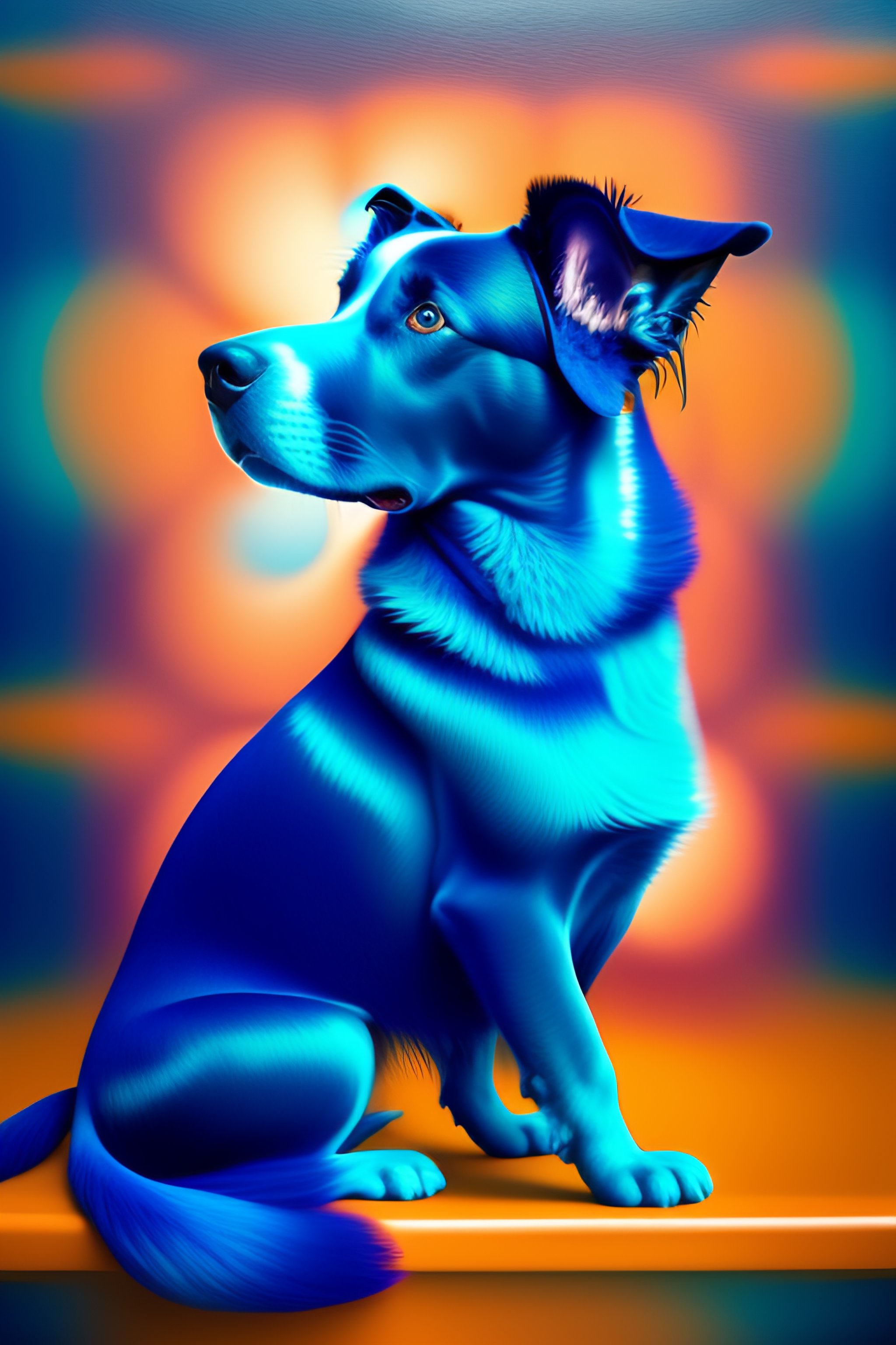 Lexica - A blue dog