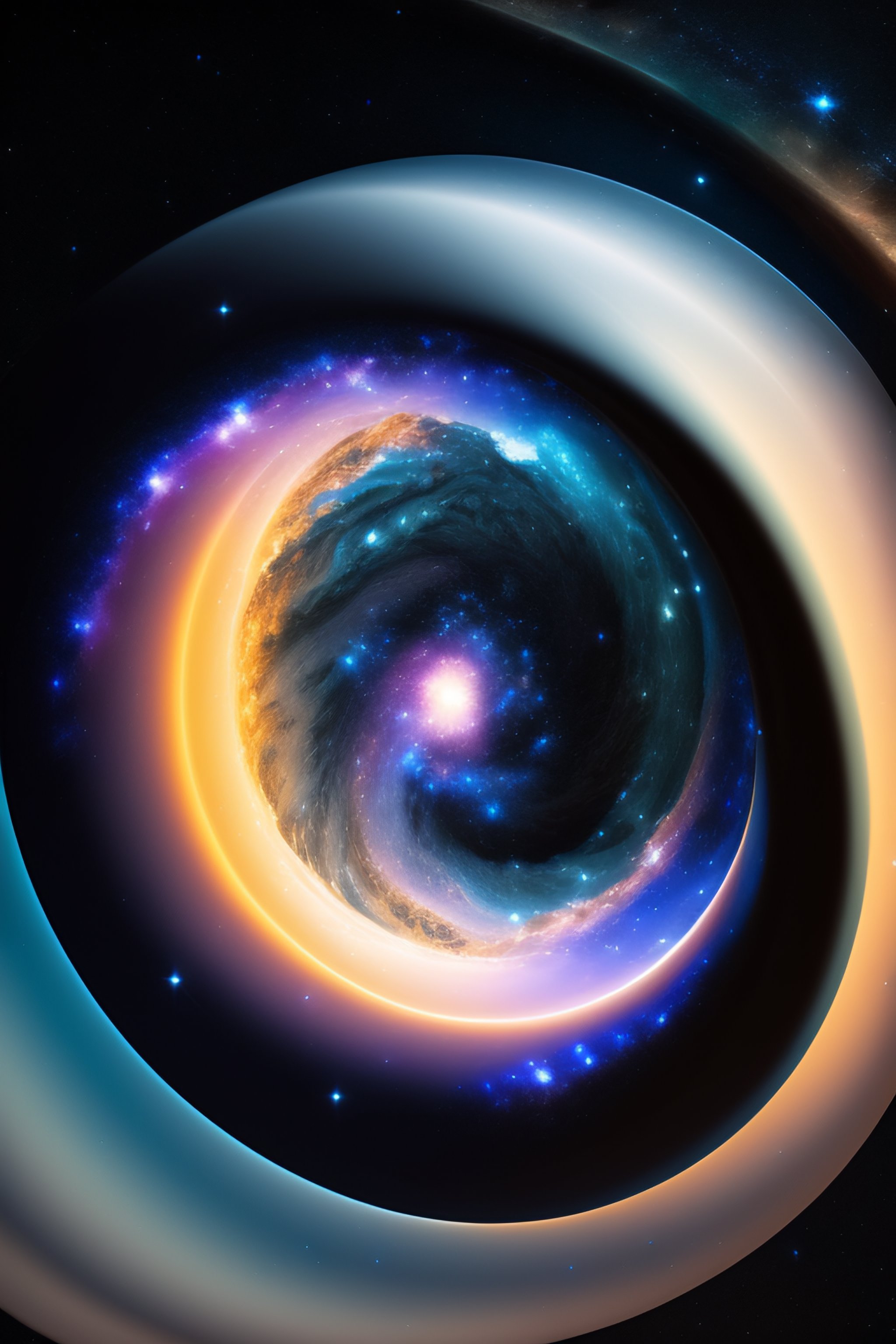 Lexica - Space galaxy inside a marble photorealistic