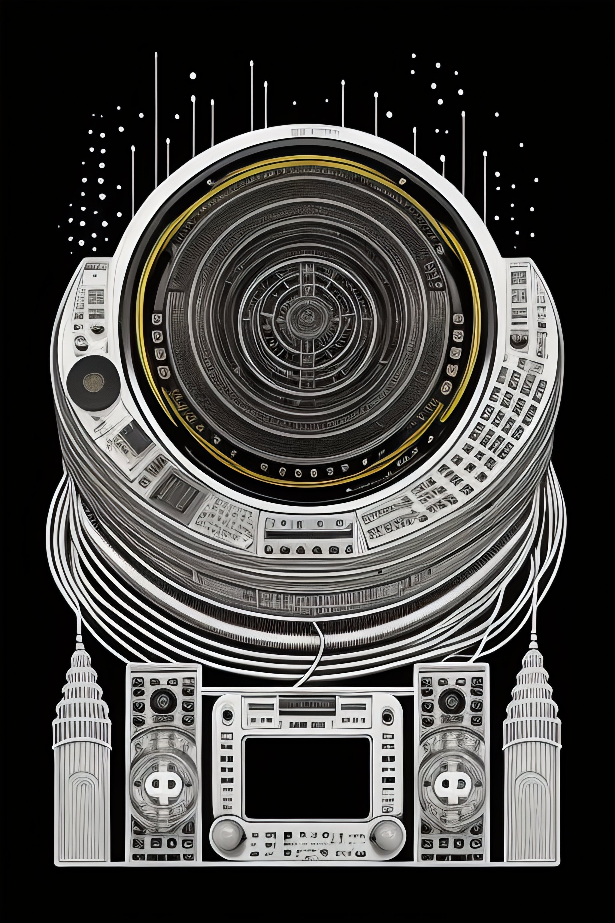 Lexica - Intricate detailed artwork of astronauts using dj controller ...