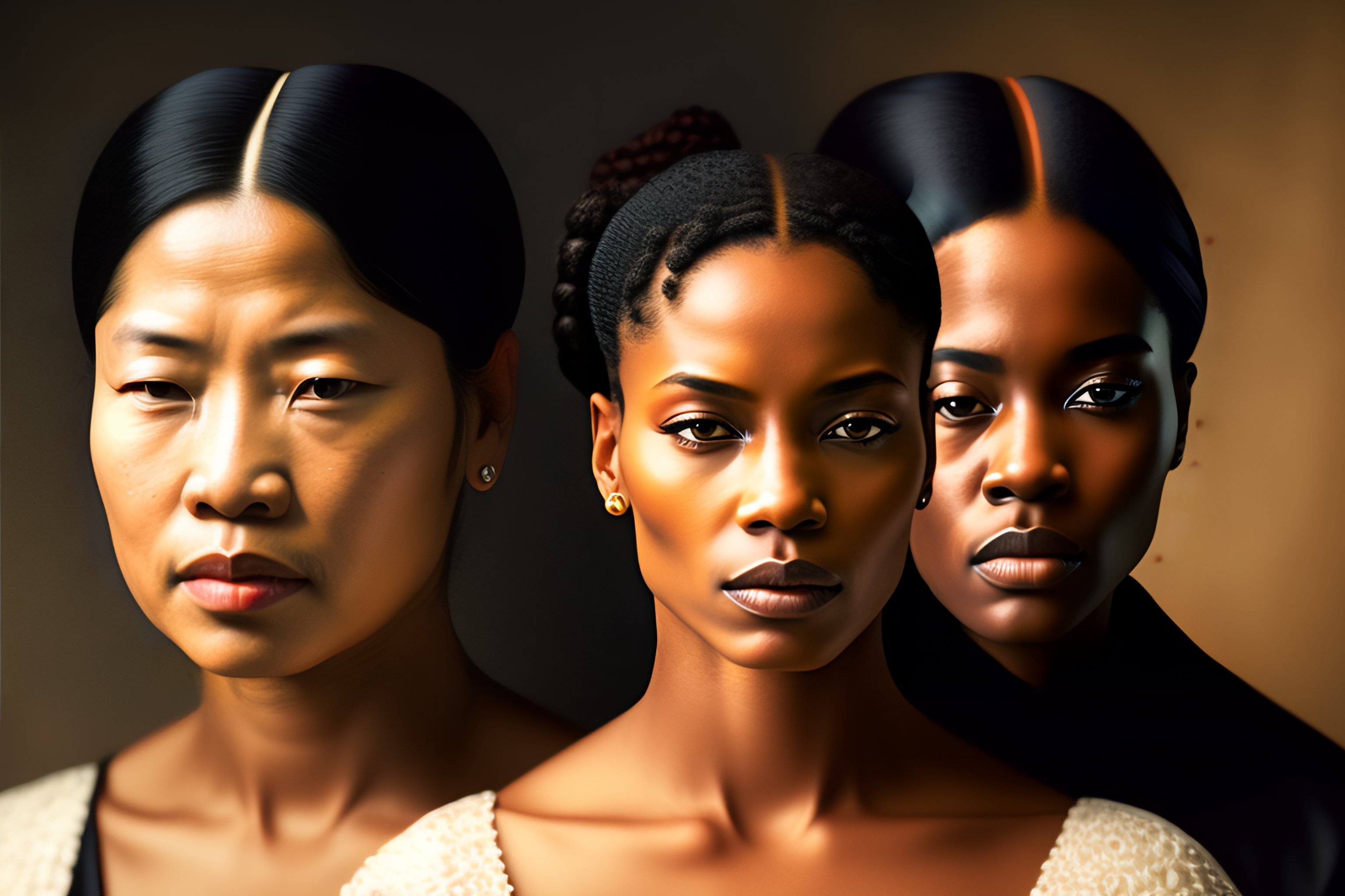 Lexica - A woman with 3 heads