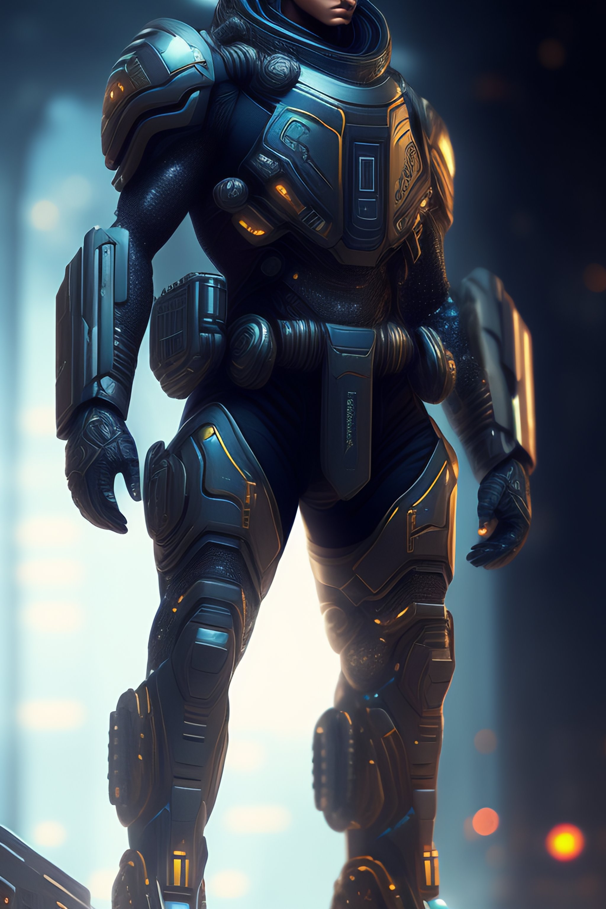 Lexica - Cybernetic soldier, advanced prosthetics, armed with energy ...