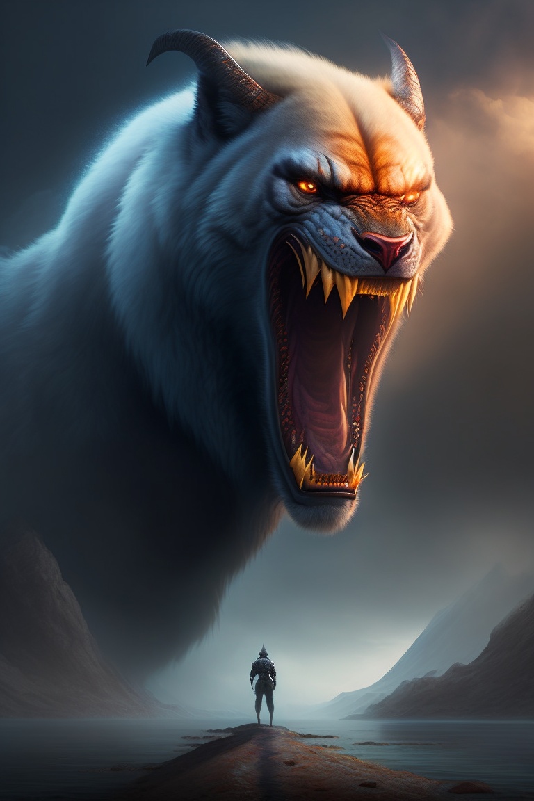 Lexica - A horror game beast. A beast with big muscles, and a mouth ...