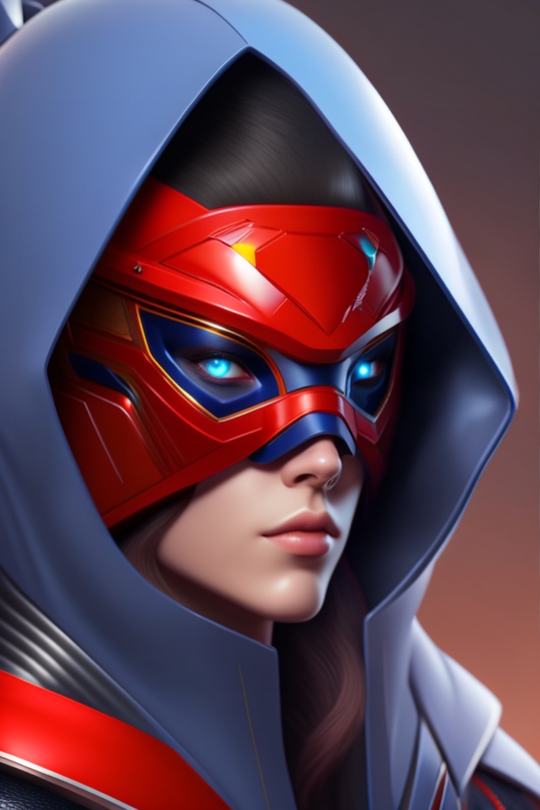Lexica - Red and blue eyes,with shinobi mask