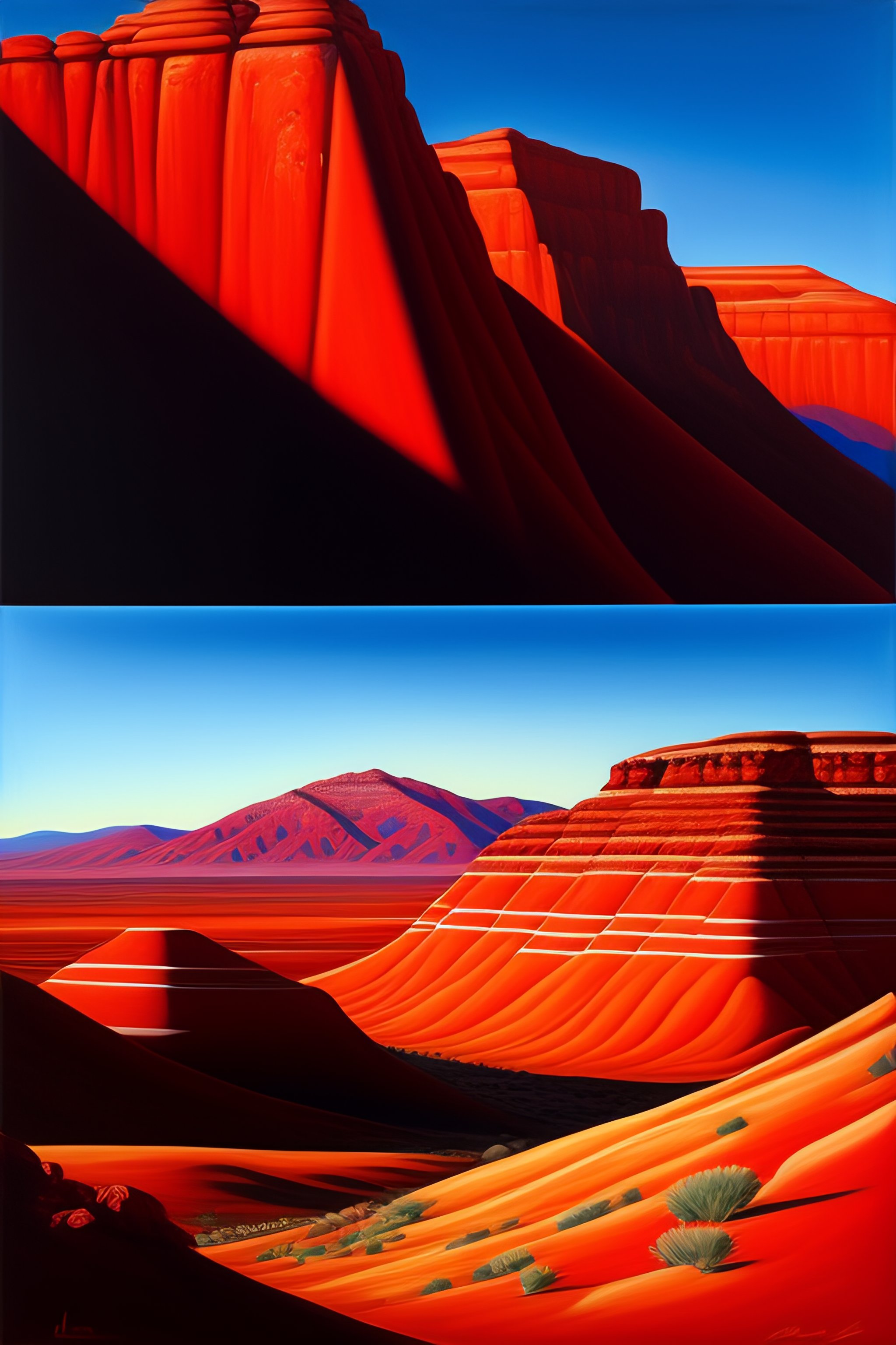 Lexica - Taos new mexico, red mountain, blood drenched, angry ...