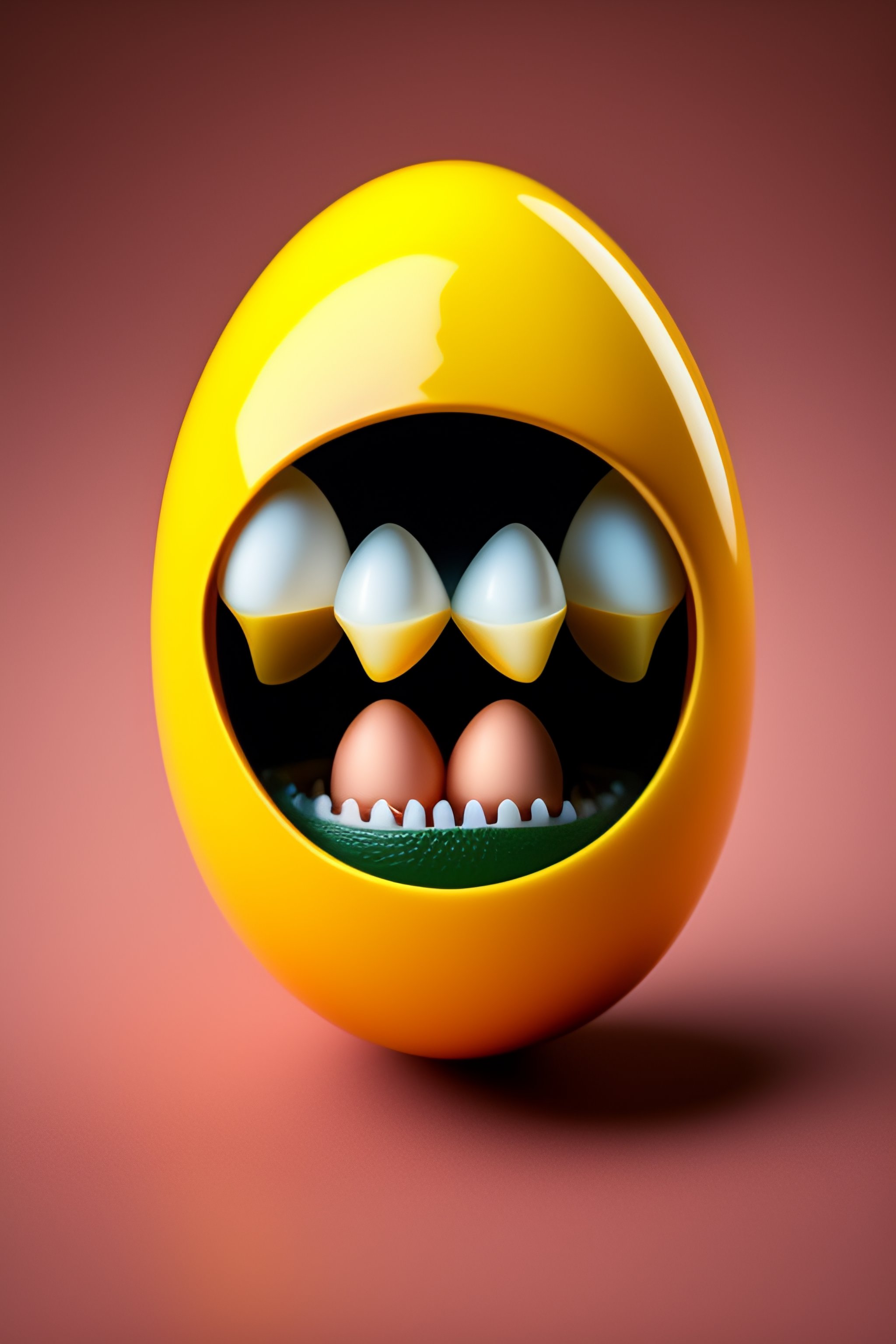 Lexica - Egg with mouth and teeth
