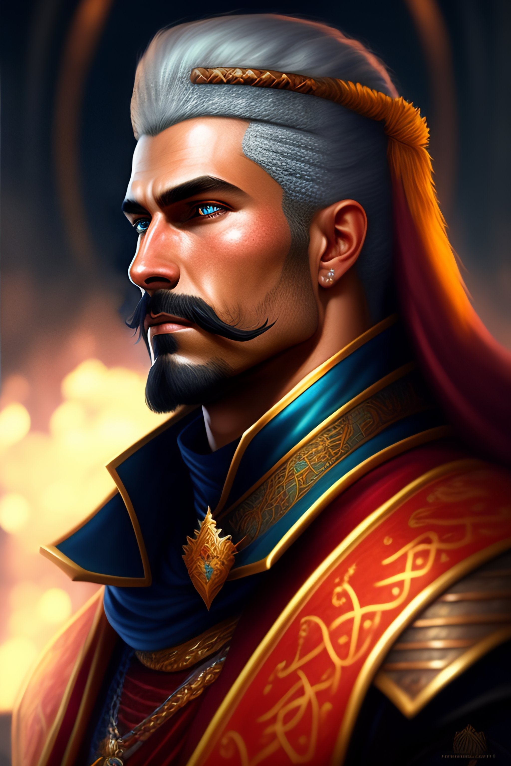 Lexica - Cossack, d & d, fantasy, portrait, highly detailed, headshot ...