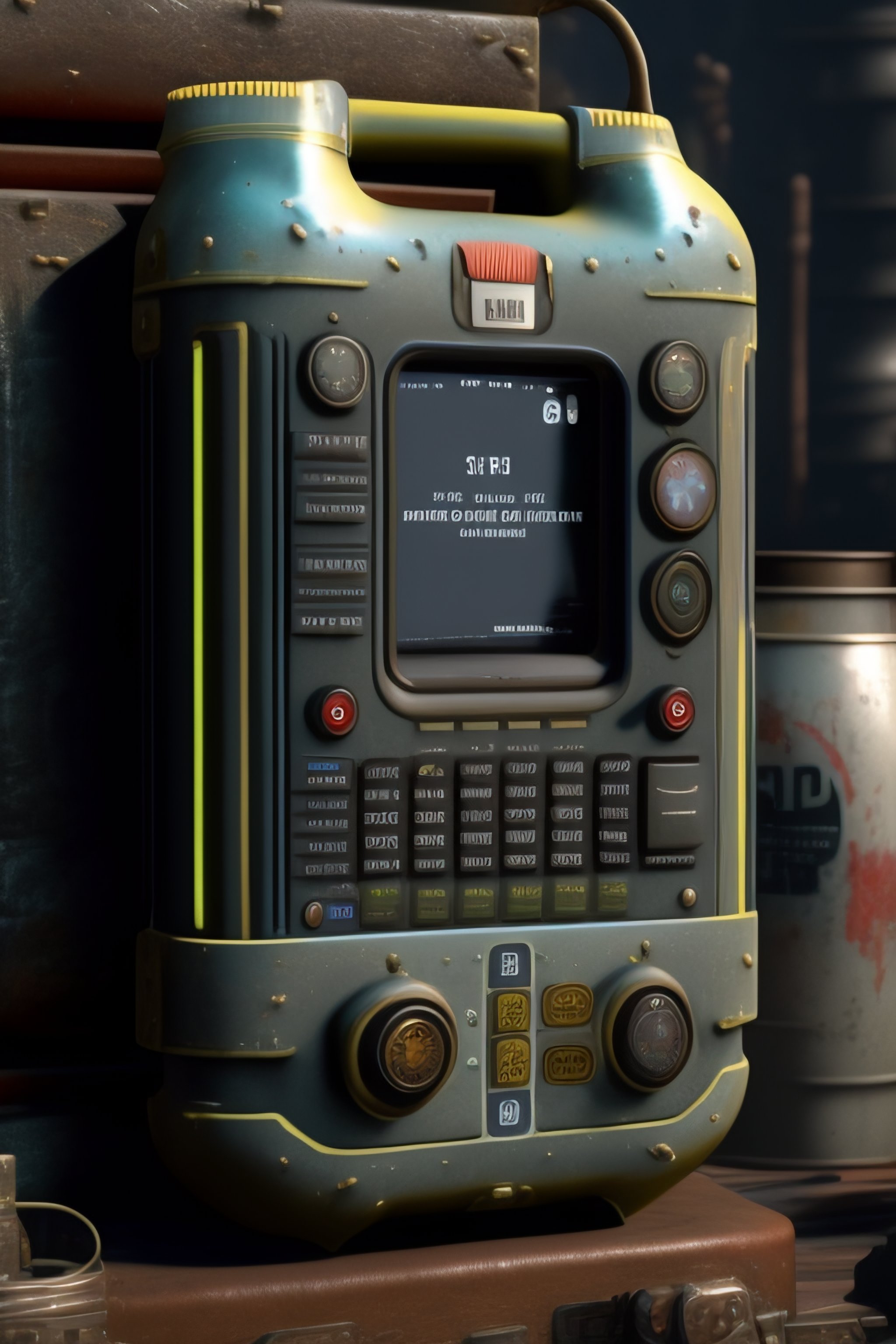 Lexica - An extremely complex Fallout 4 Mobile phone, Waste punk, gray