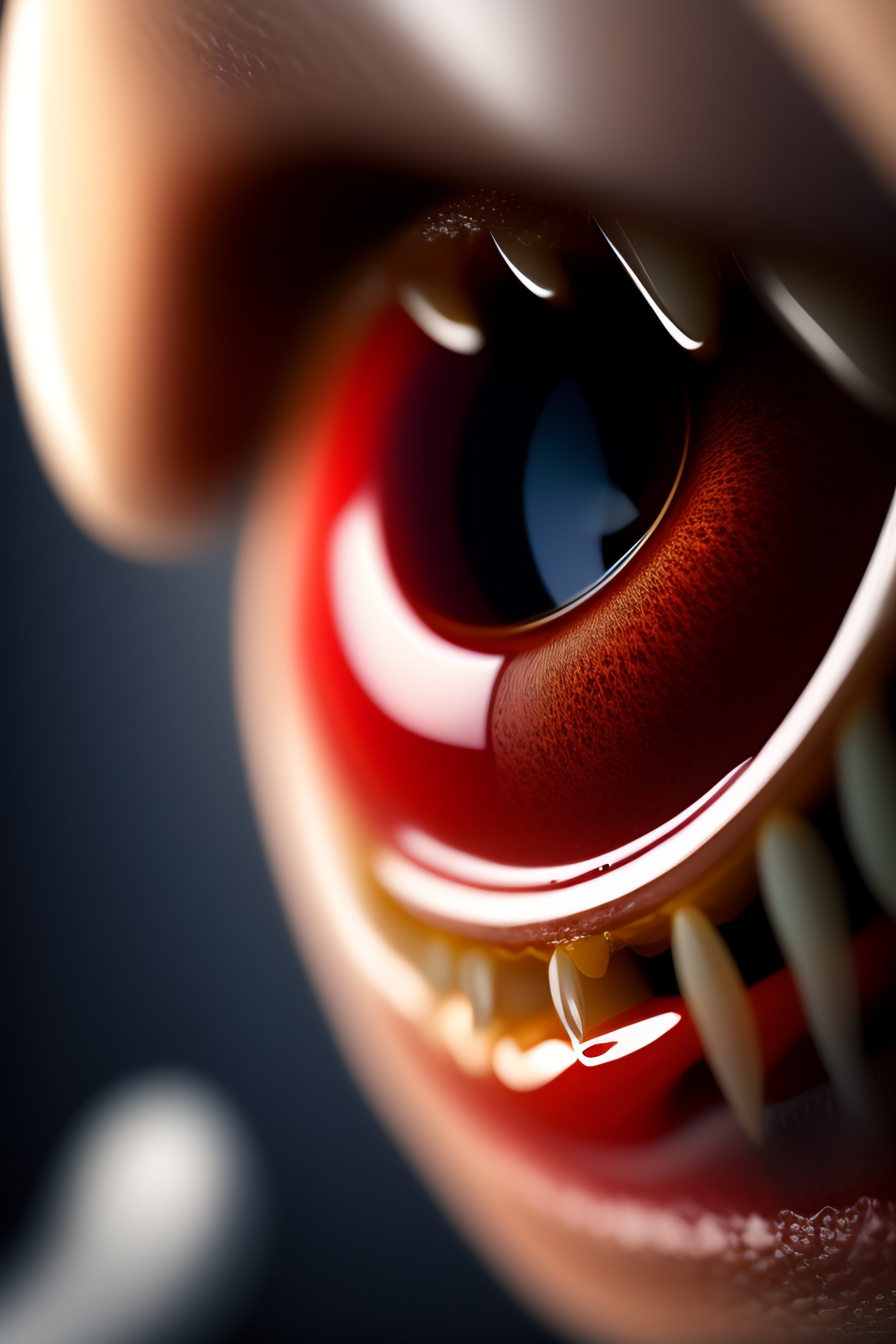 Lexica - Eyeball with teeth 8k volumetric lighting octane render ultra ...