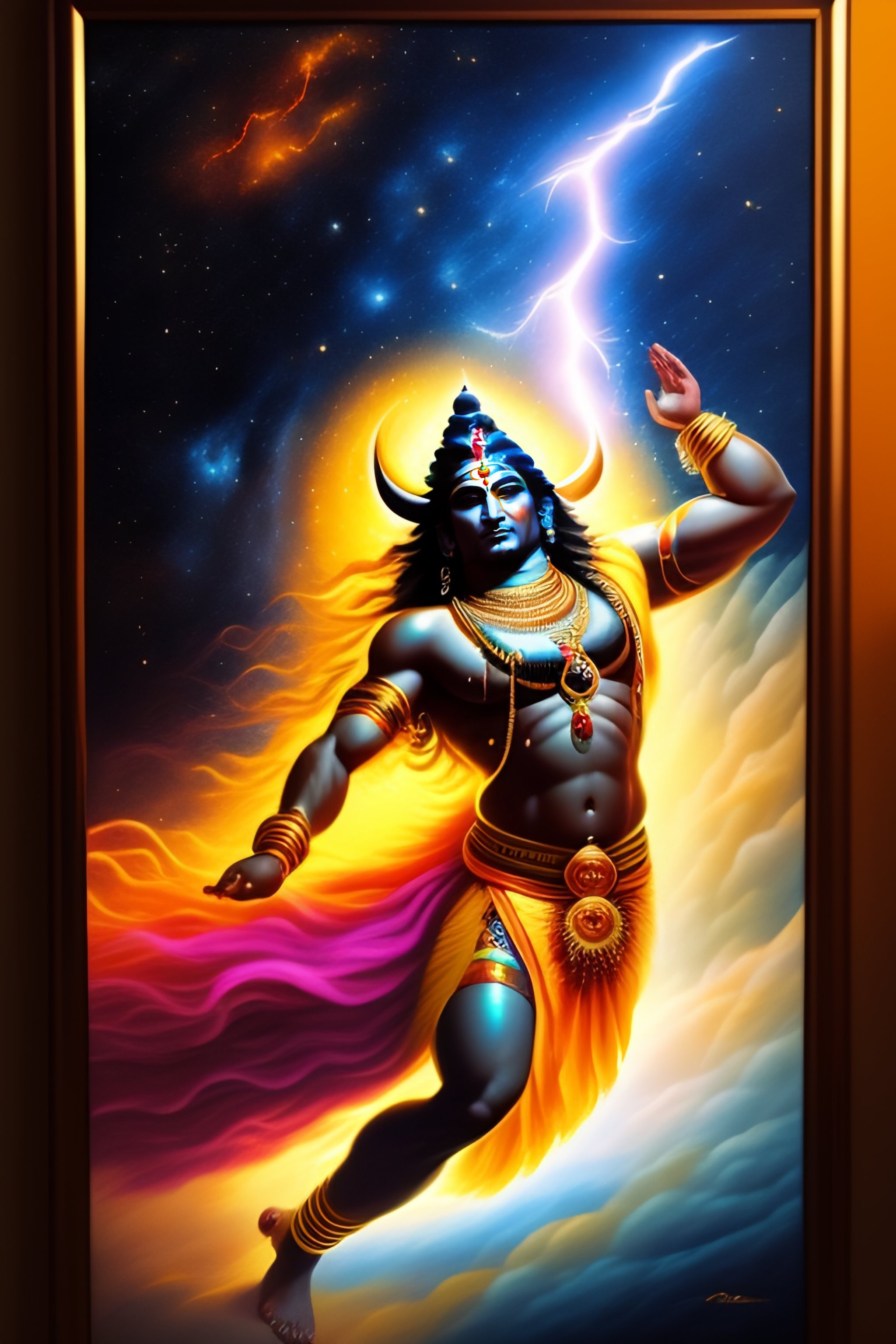 Lexica - Lord Shiva performing the Tandav dance in space, the ...