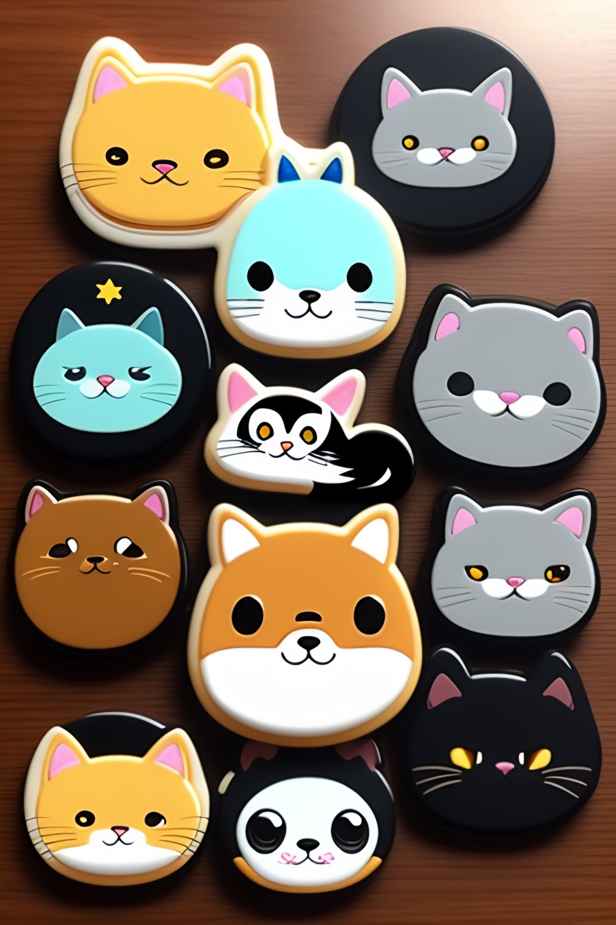 Lexica - 2D cute stickers from your favorite cartoon characters even ...