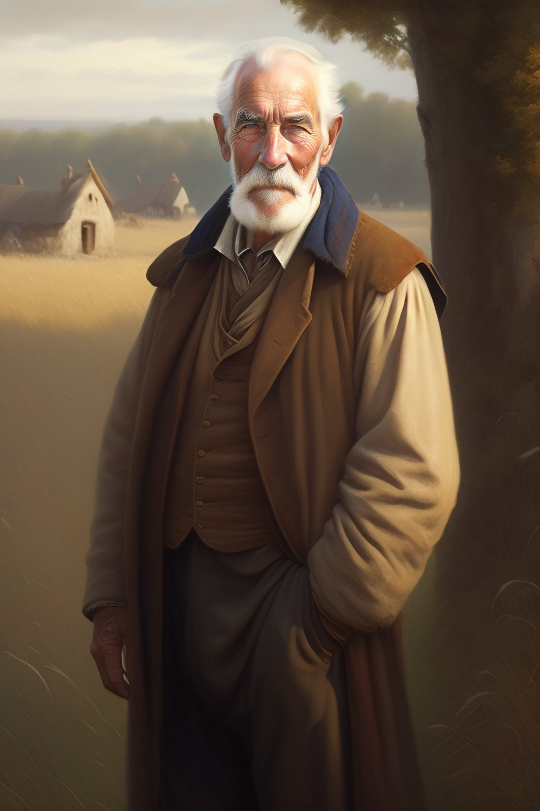 Lexica - A portrait of an old farmer in 19th century, beautiful ...