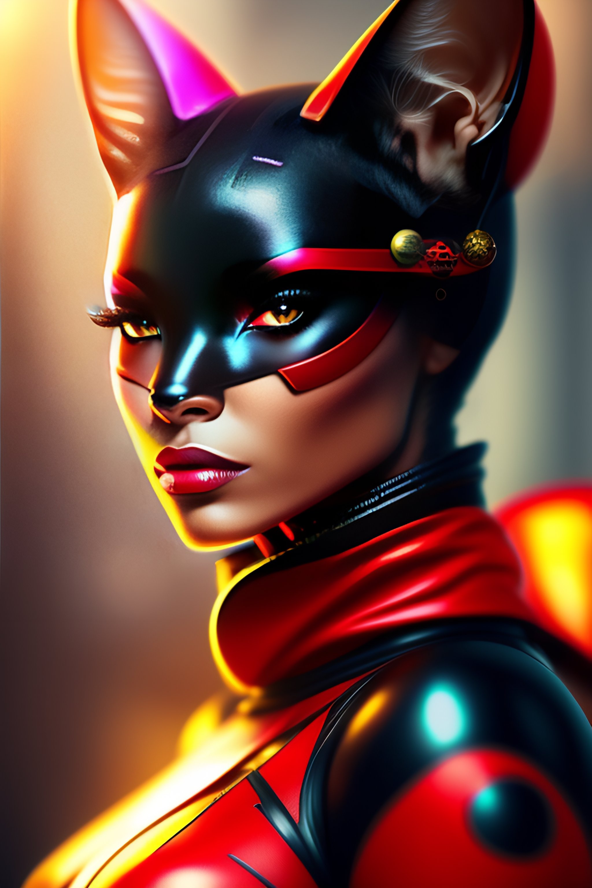 Lexica - Cyberpunk,lady bug super cat