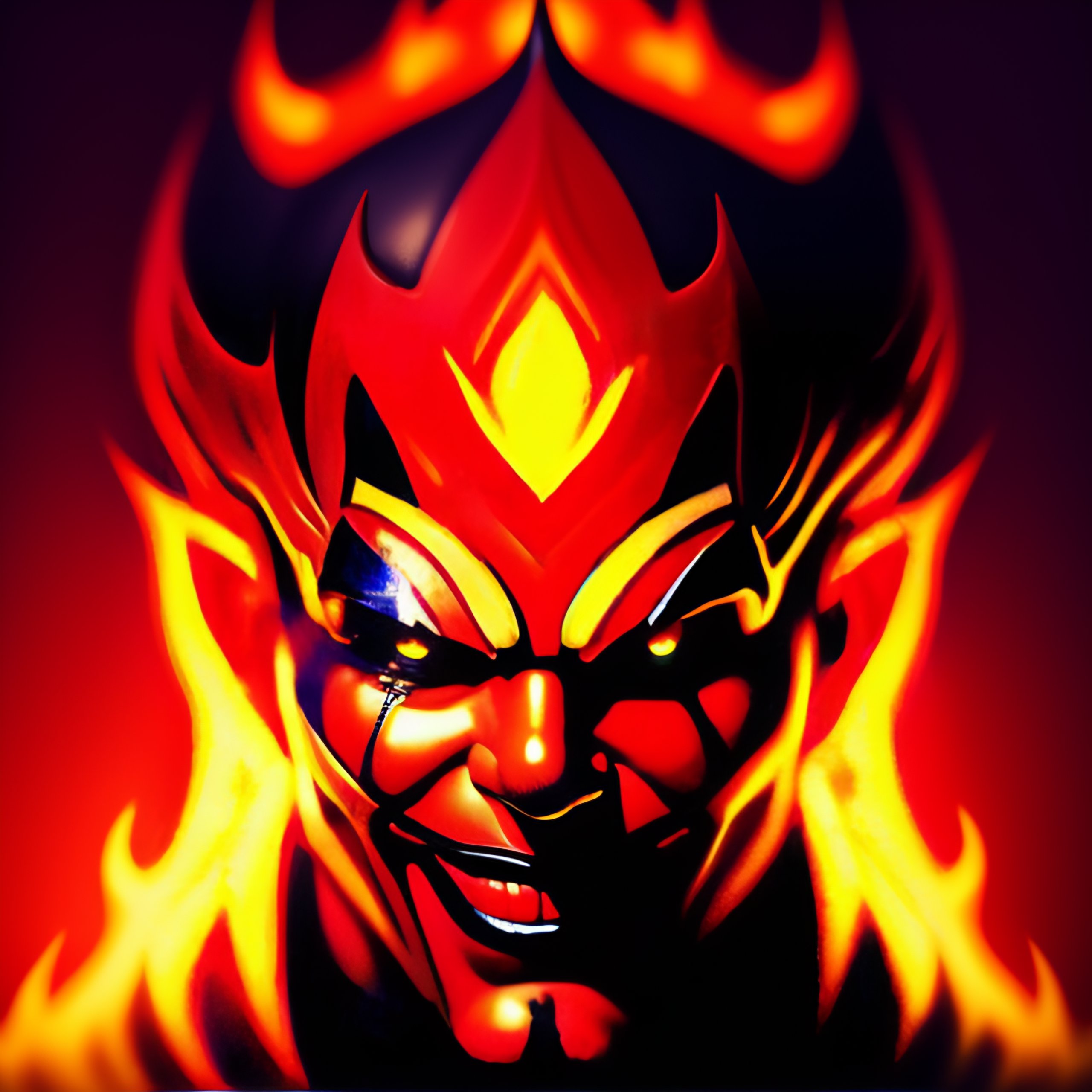 Lexica - Marvel comic style, crown of flames, horror, clown, ambient ...