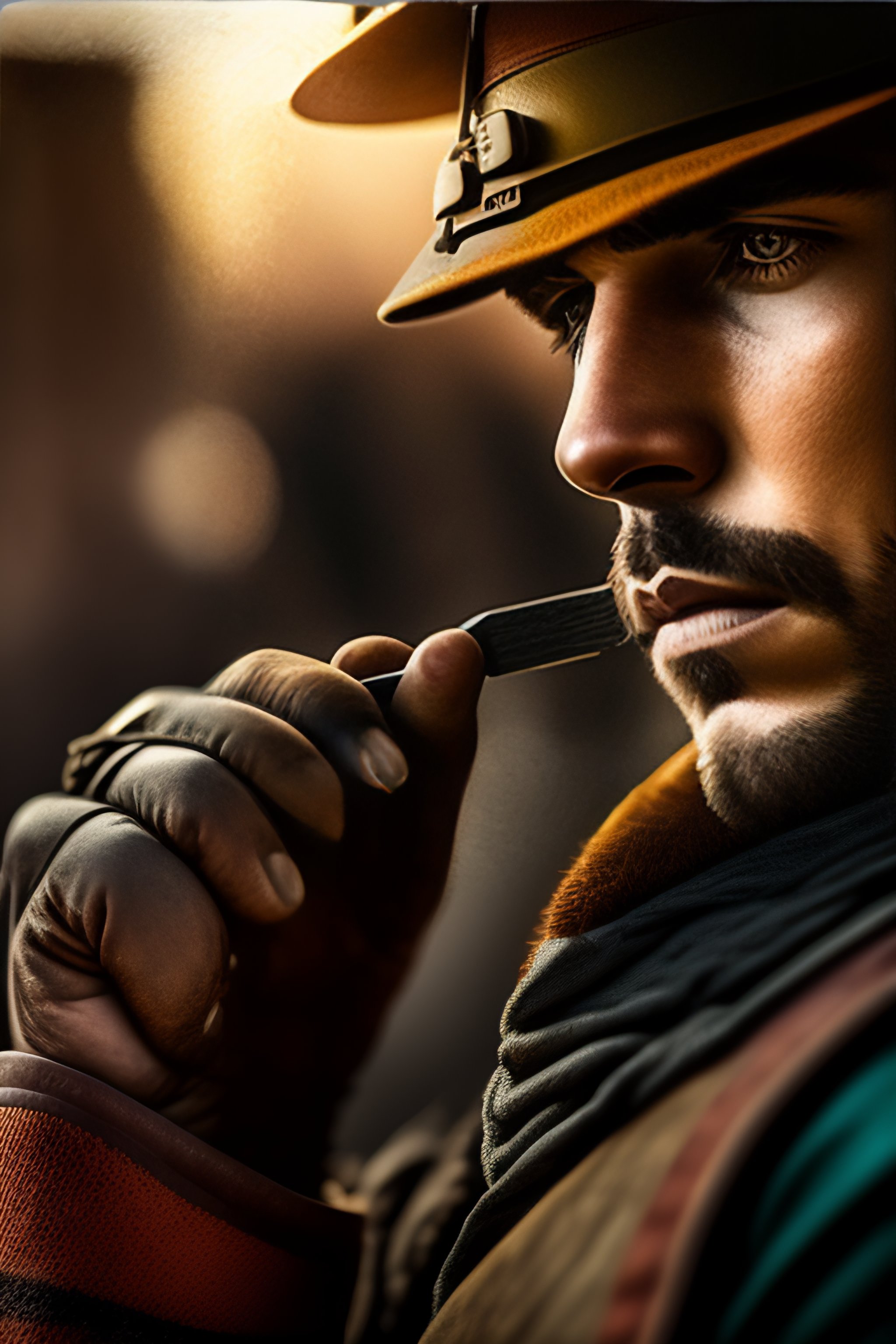 Lexica - Portrait of a bricklayer lying bricks, intricate, perfect ...