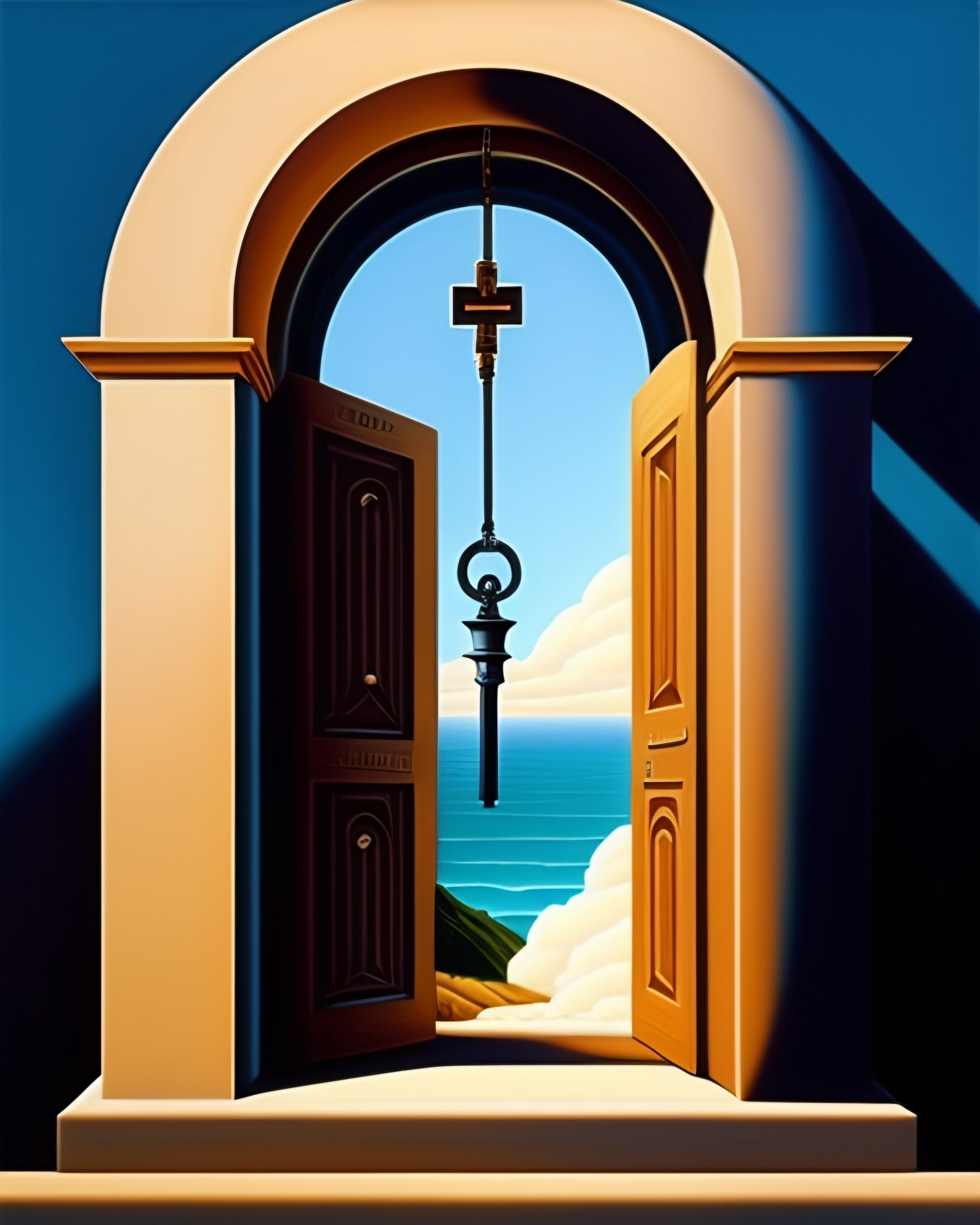 Lexica - Saint peter holds the key of heaven's door, painted by Rene ...