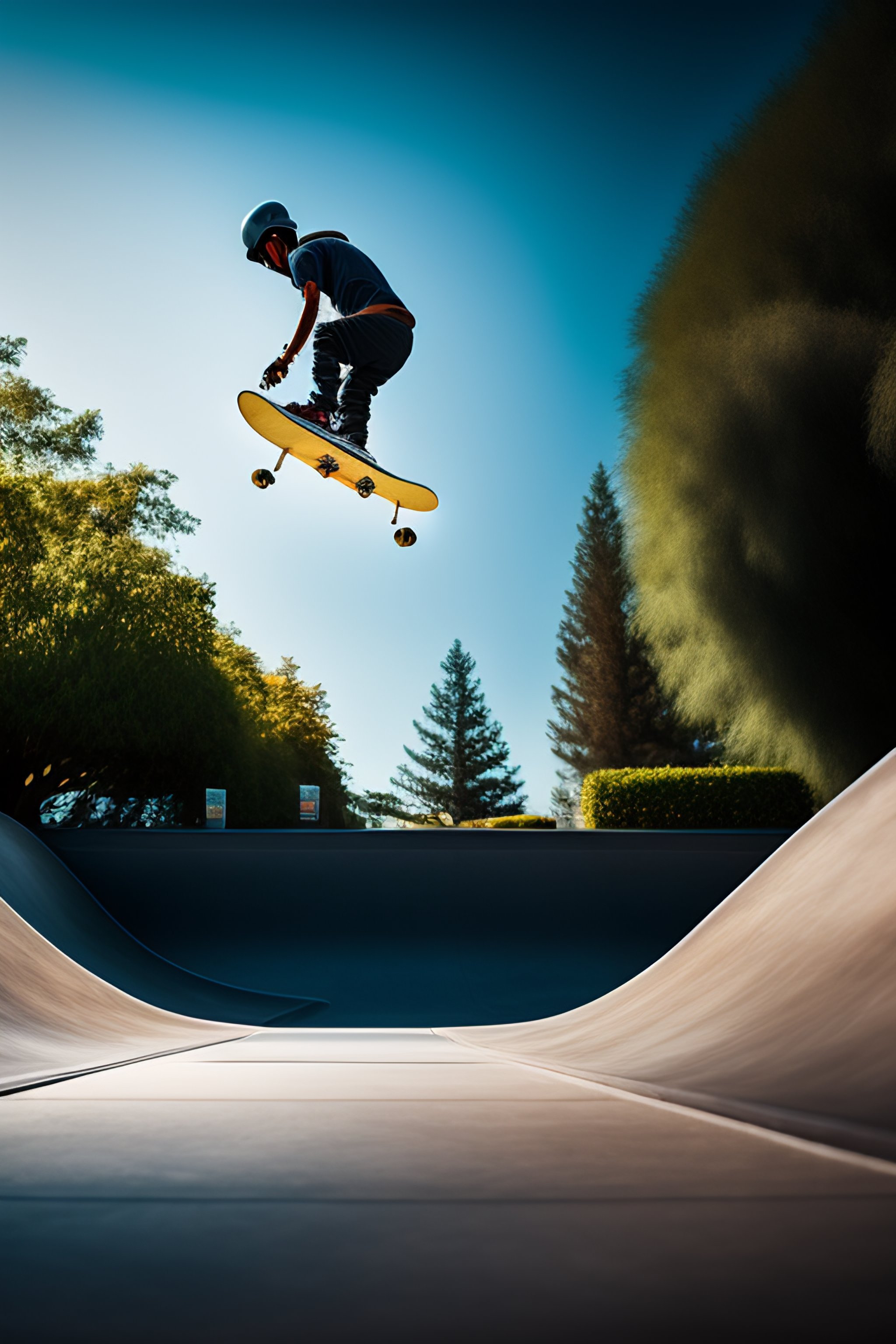 Lexica - Photo of a skateboarder on a ramp