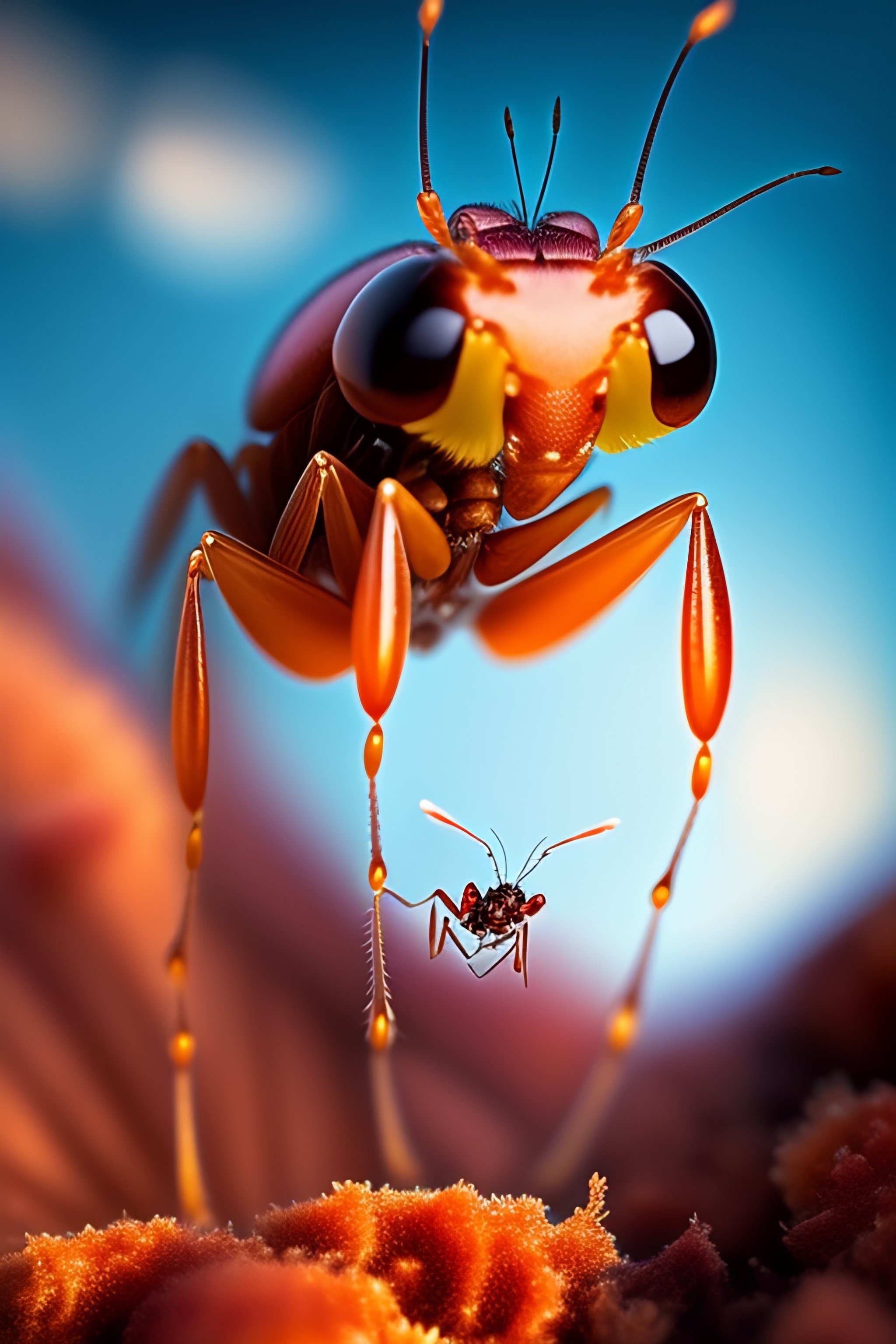 Lexica - A very big ant upside down