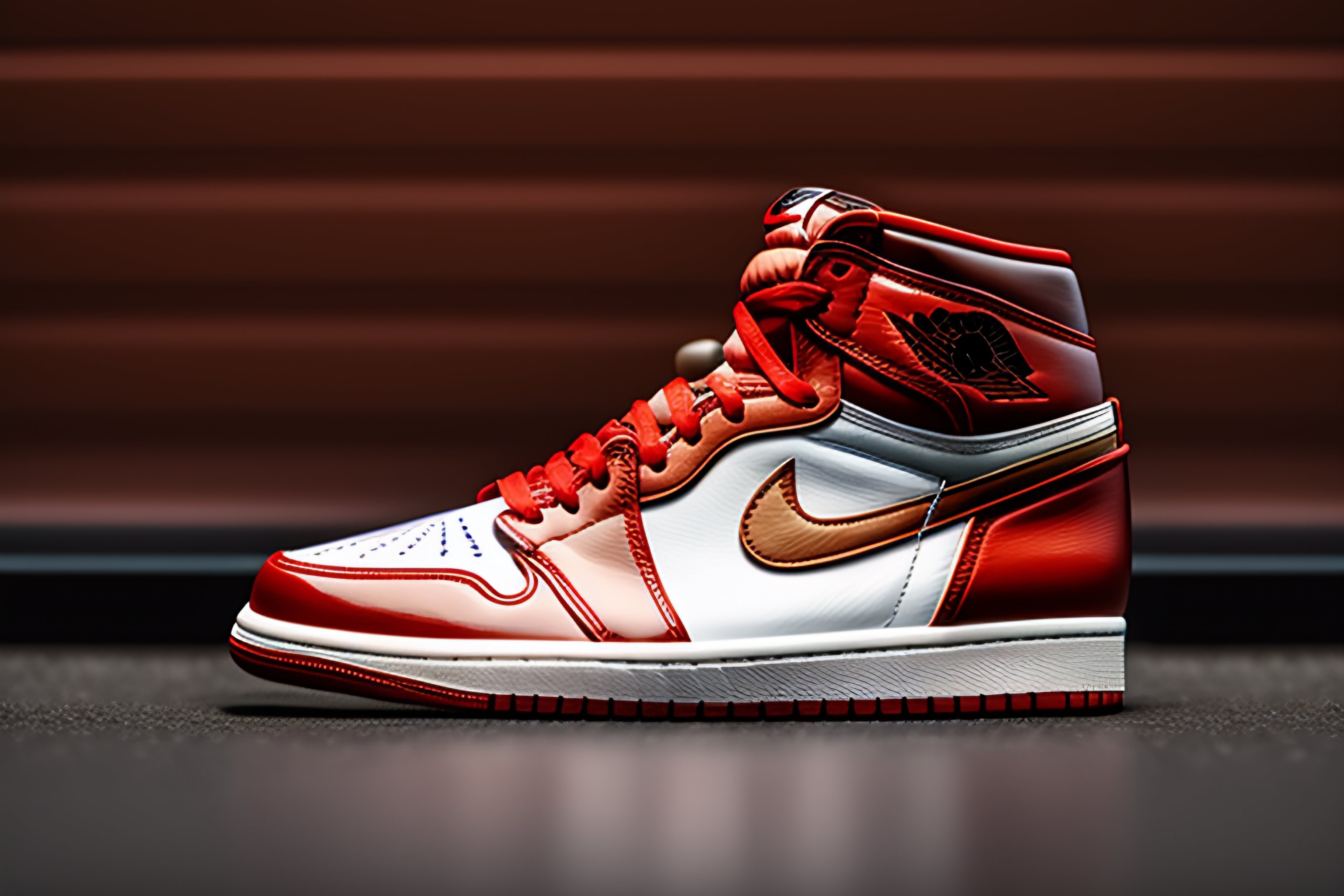 Lexica - Nike jordan 1 "chicago" colorway, pink cloud background