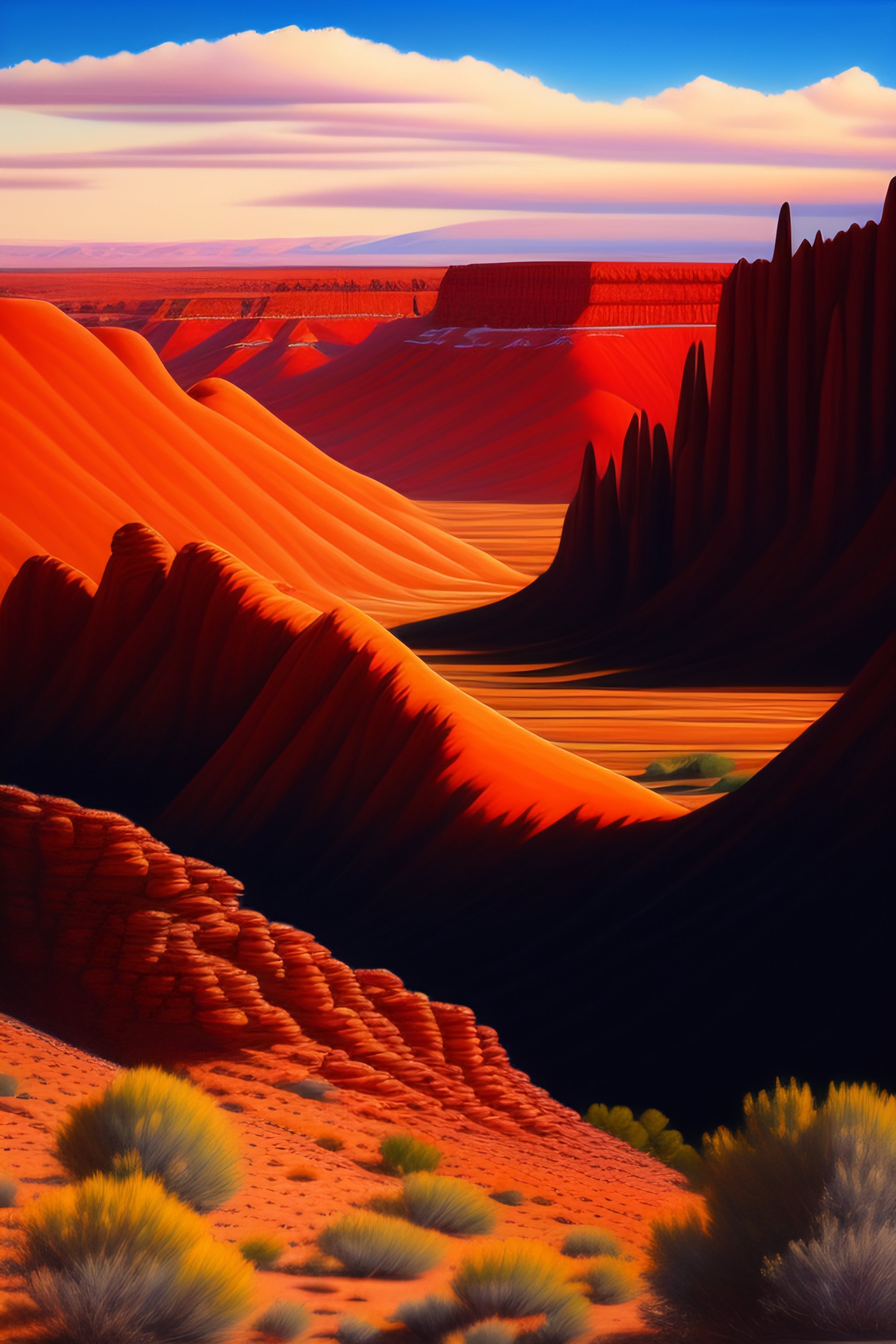 Lexica - Taos new mexico, red mountain, blood drenched, angry ...